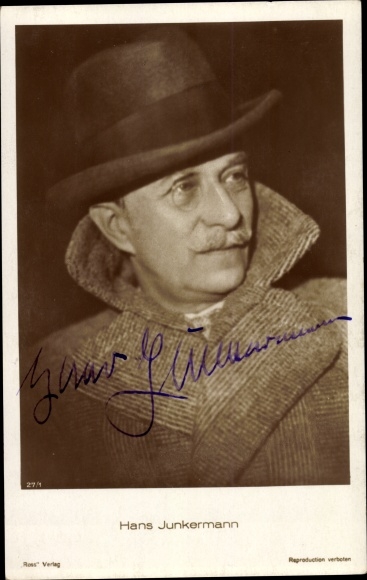 Ansichtskarte / Postkarte Schauspieler Hans Junkermann, Portrait mit ...