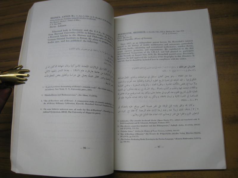 Directory of historians of arabic-islamic science. On the occasion of ...