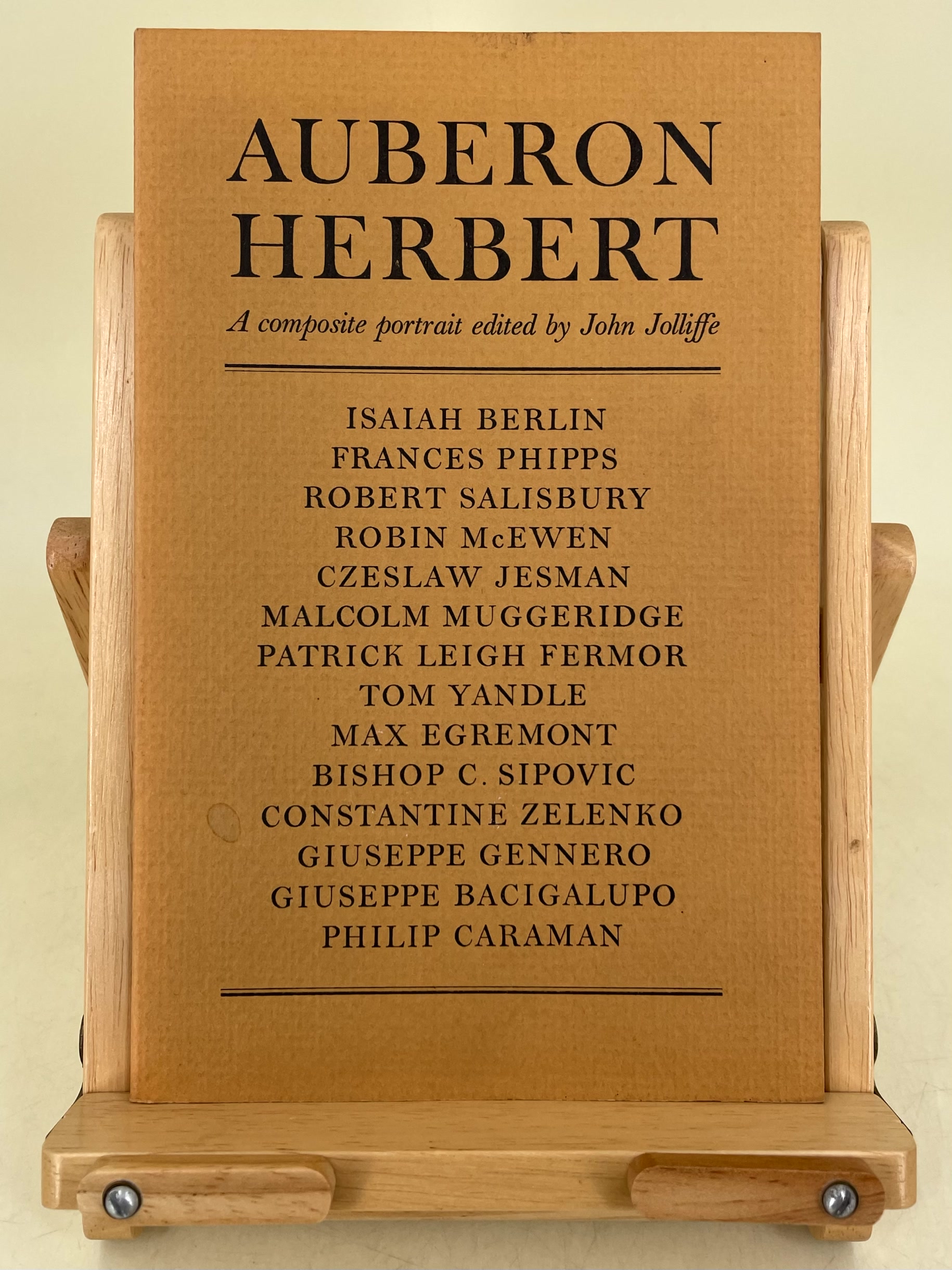 Auberon Herbert a composite portrait by Jolliffe, John (editor): Fine ...
