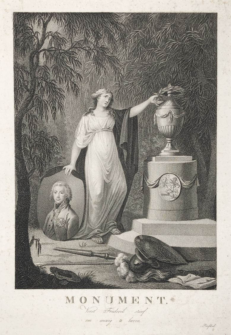 "Monument Vorst Frederik stierf." - Willem George Frederik van Oranje ...