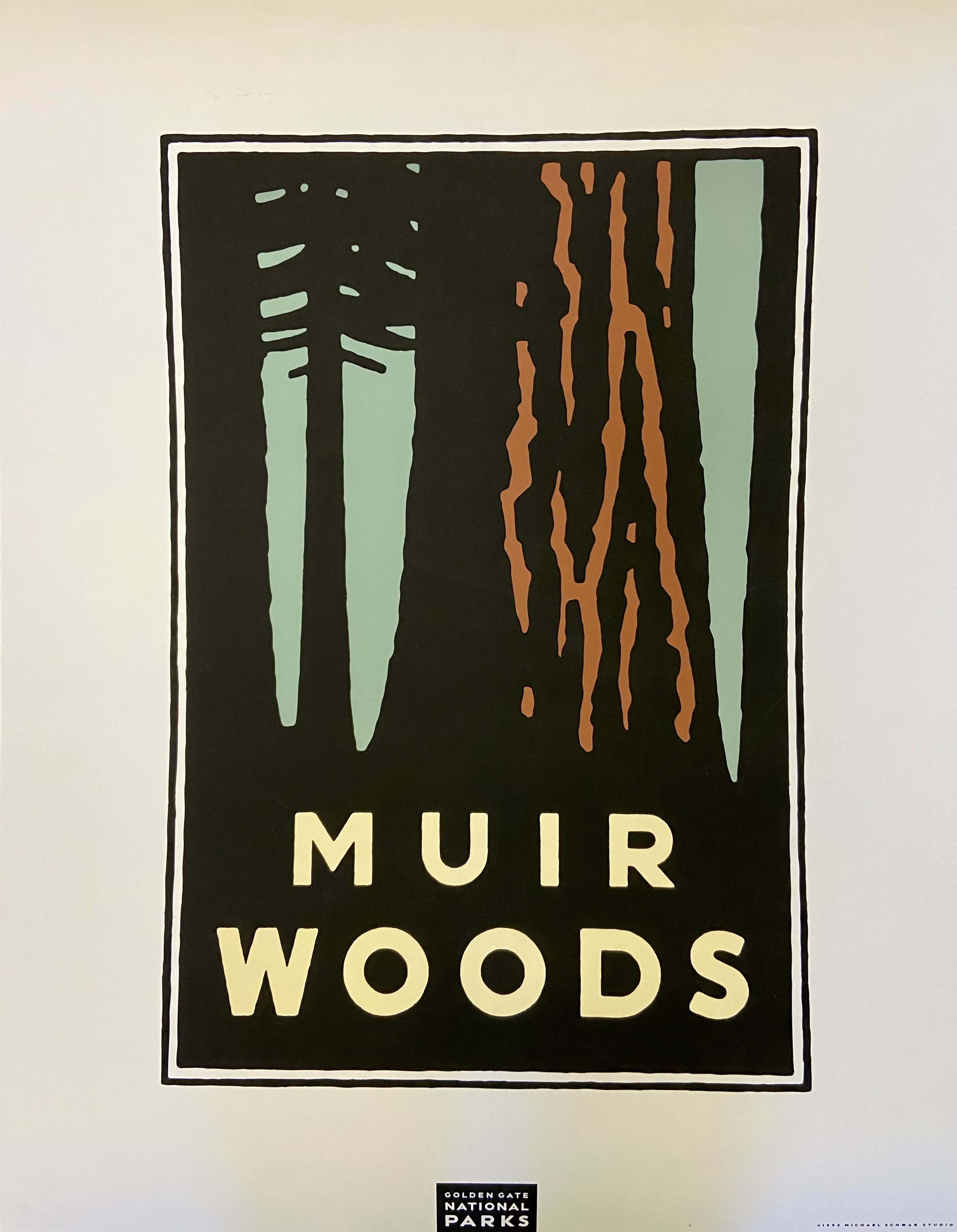 MICHAEL SCHWAB: MUIR WOODS - 1995, 56 x 72 cm ORIGINAL SILKSCREEN von ...