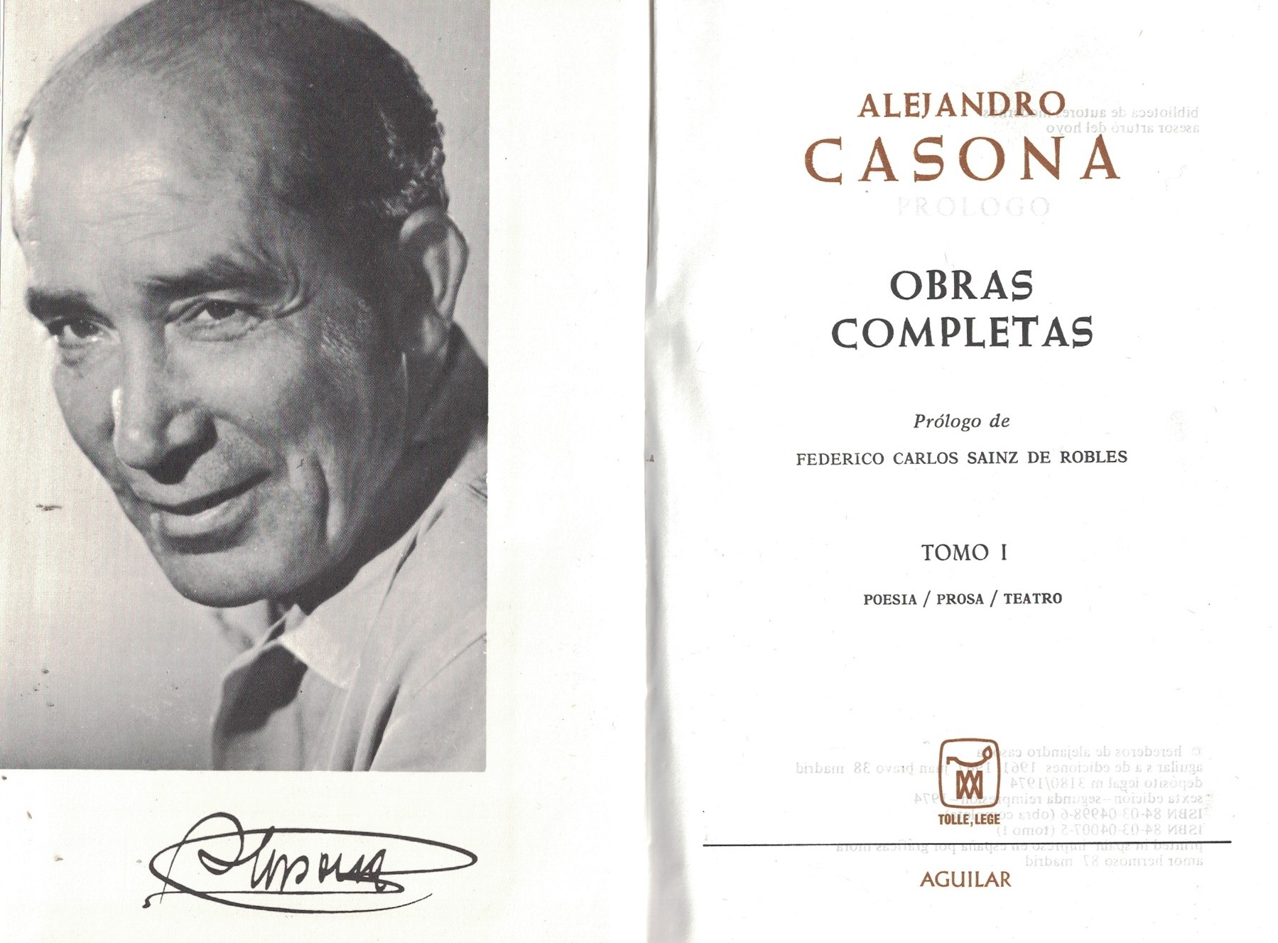 OBRAS COMPLETAS. 2 Tomos by Casona. Alejandro: Aceptable Encuadernación de tapa dura | Librería ...