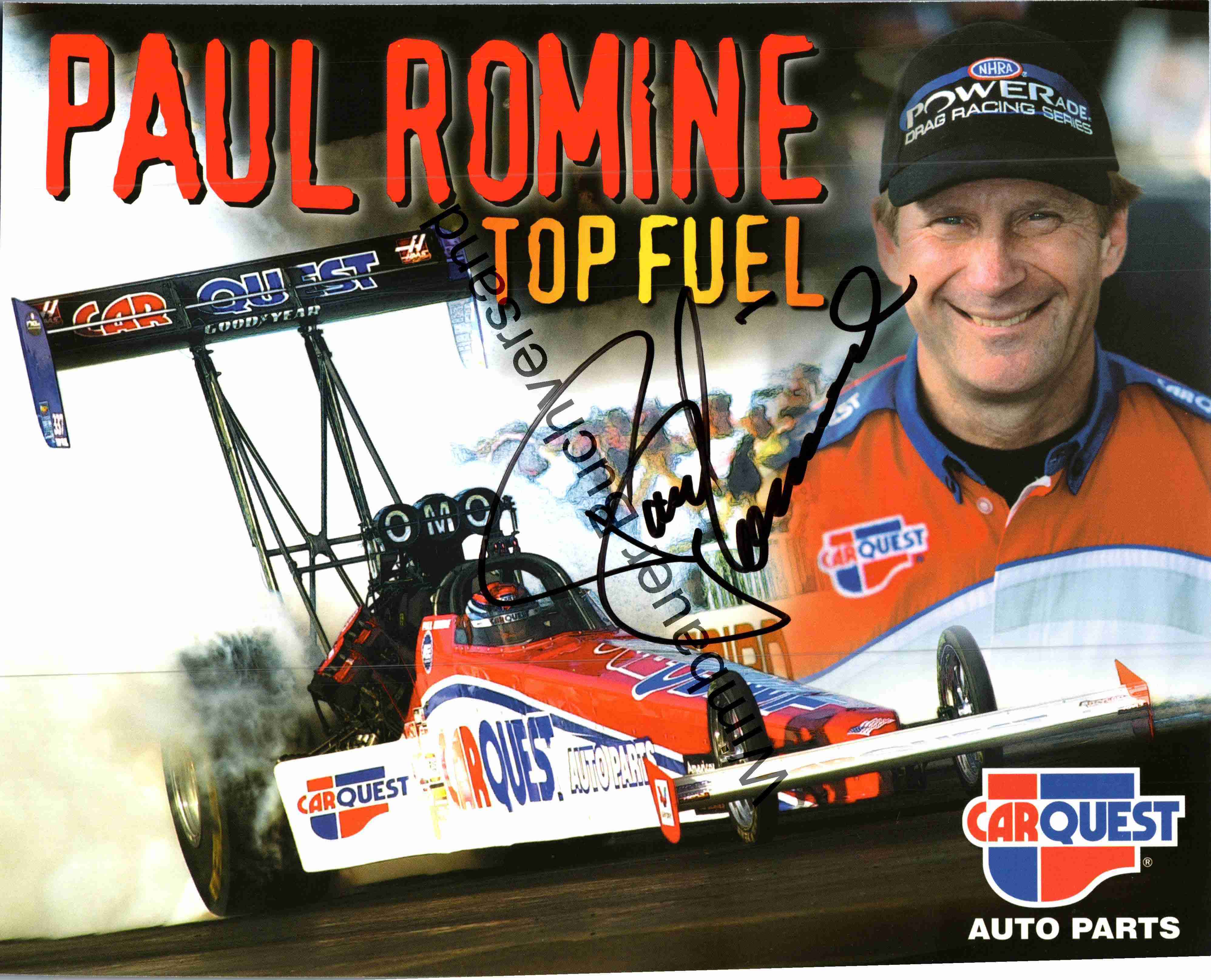 Original Autogramm Paul Romine Racing Driver Drag Racing /// Autograph ...