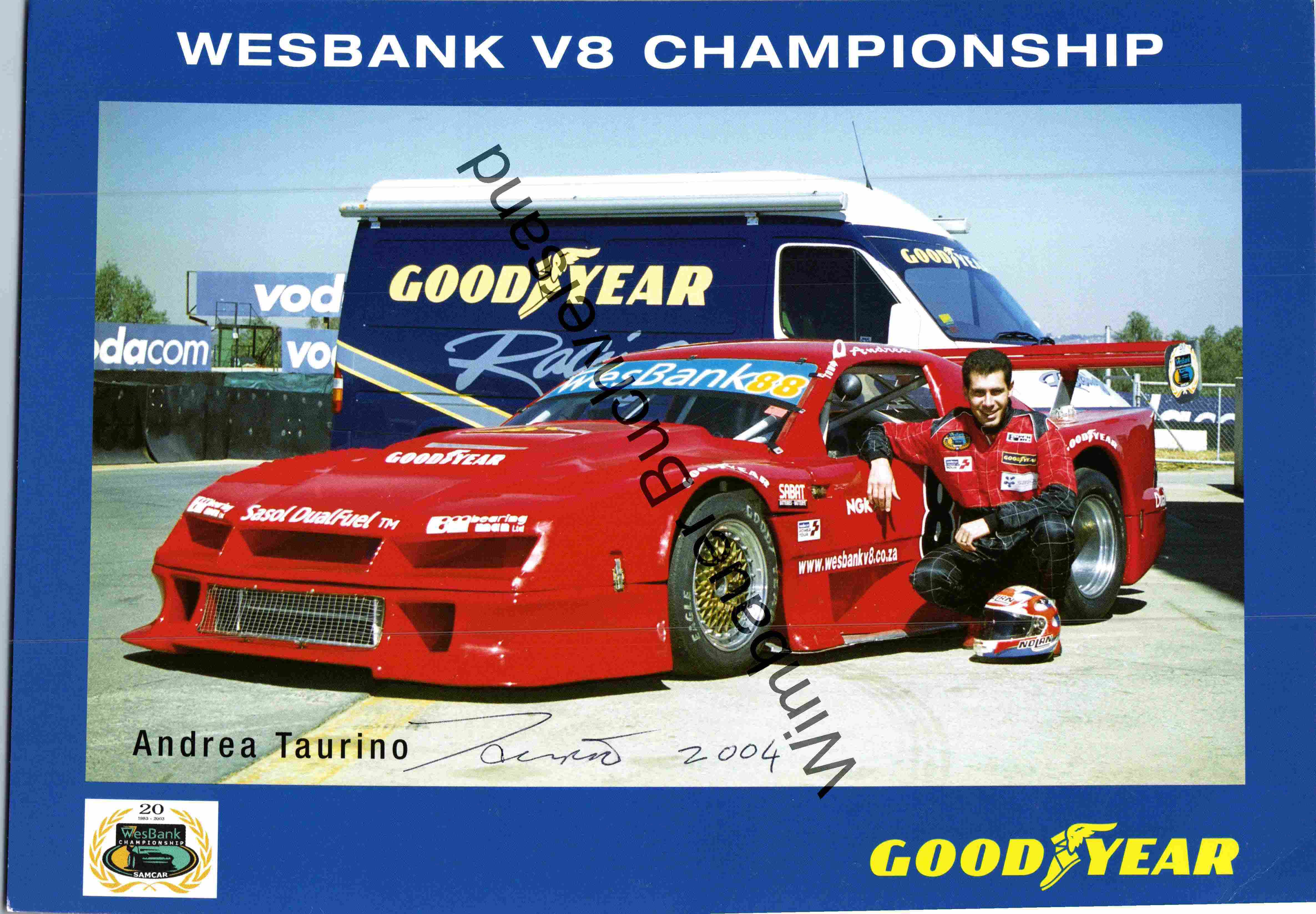 Original Autogramm Andrea Taurino Racing Driver Vesbank V8 championship ...