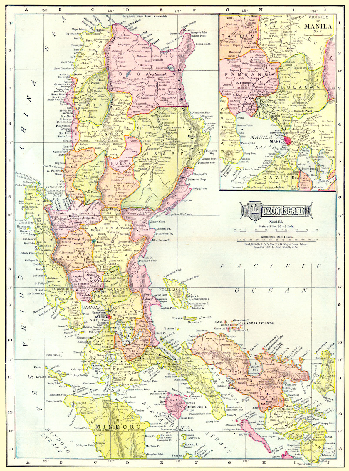 Luzon Island; Inset Map of Vicinity of Manila by Scientific American ...
