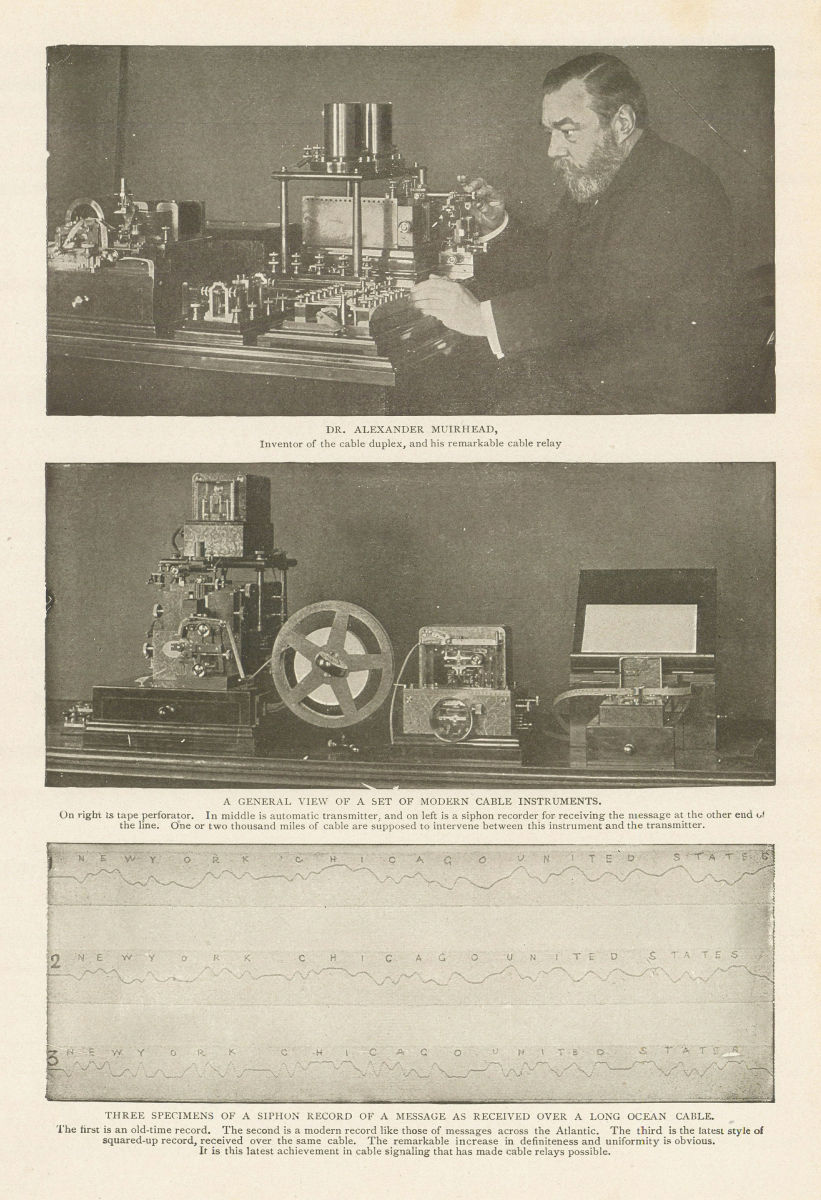 DR. ALEXANDER MUIRHEAD. Inventor of the cable duplex, and his ...