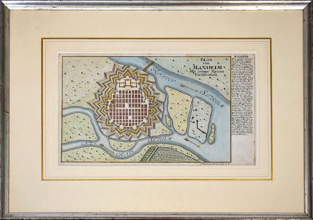 Plan von Manheim Mit seiner Neuen Fortification. [um 1730]. [Original ...
