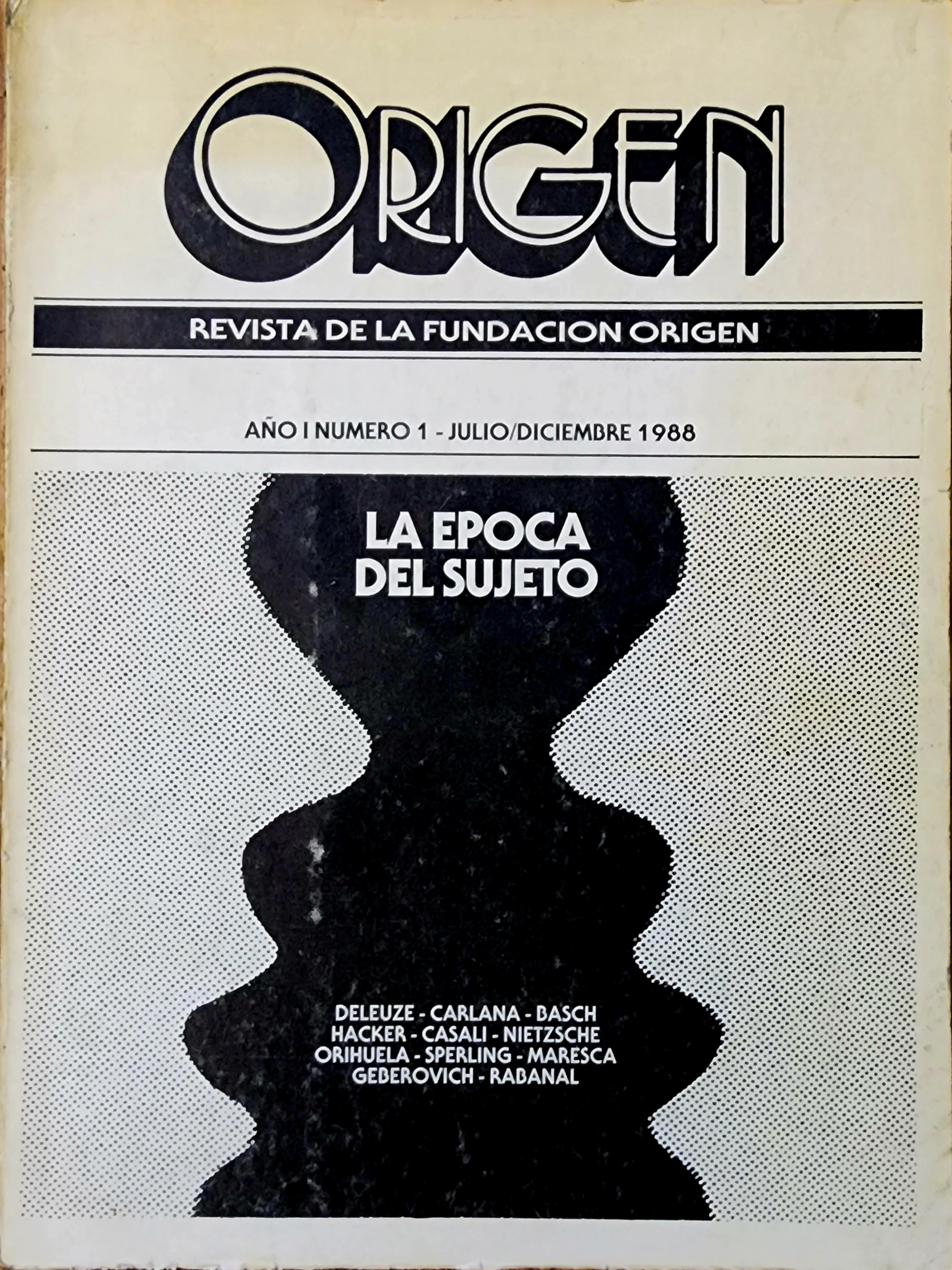 Origen Revista de la Fundacion Origen by Carlos Basch (Dir): (1988 ...