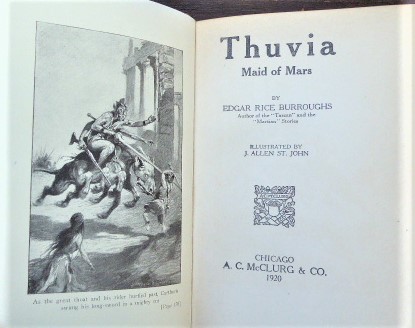 THUVIA MAID OF MARS by BURROUGHS, EDGAR RICE: Very Light Cover Wear ...