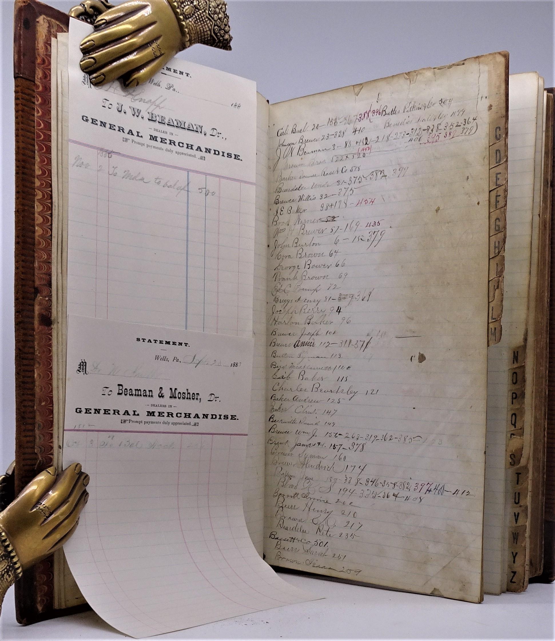 [Ledgers] Original Manuscript Store Ledger for J. W. Beaman General ...
