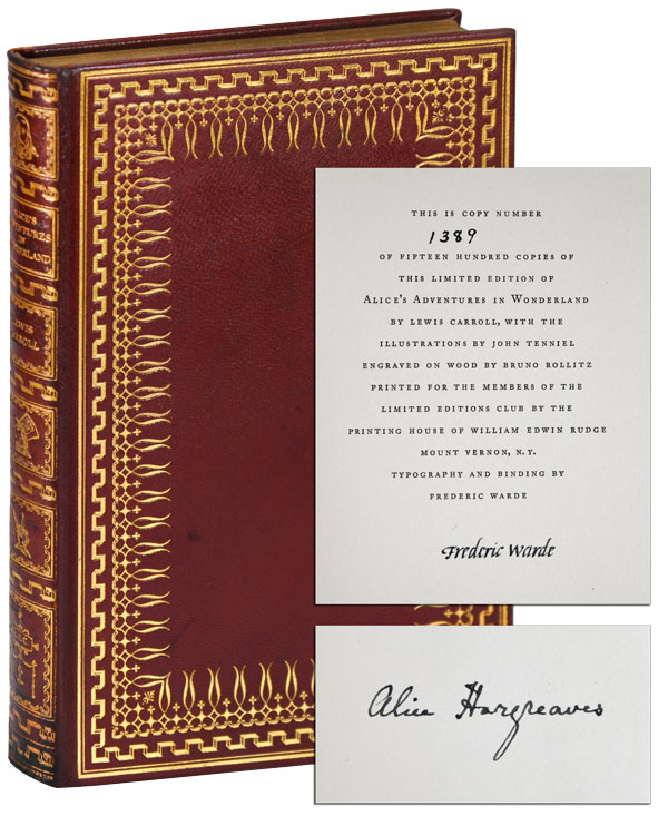 ALICE'S ADVENTURES IN WONDERLAND - SIGNED BY ALICE HARGREAVES de ...