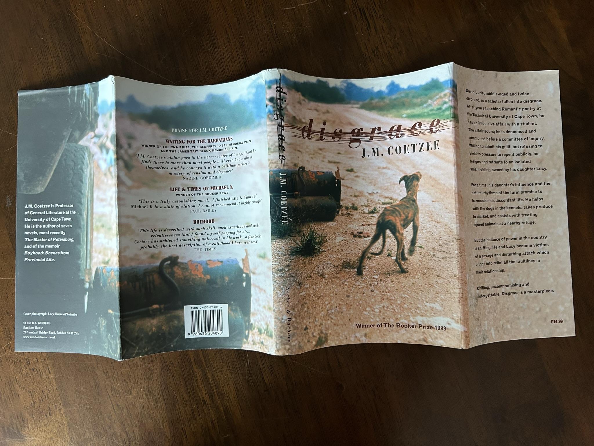 Disgrace by J.M. Coetzee: Near Fine Hardcover (1999) 1st Edition ...