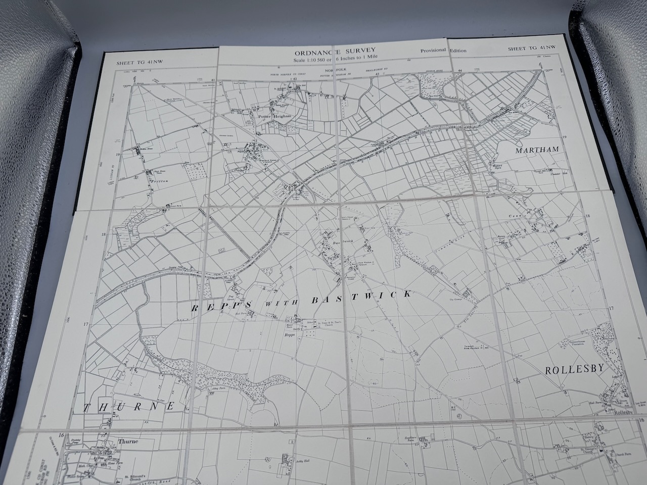 Ordnance Survey Map TG 41 NW Norfolk: Martham, Repps with Bastwick ...