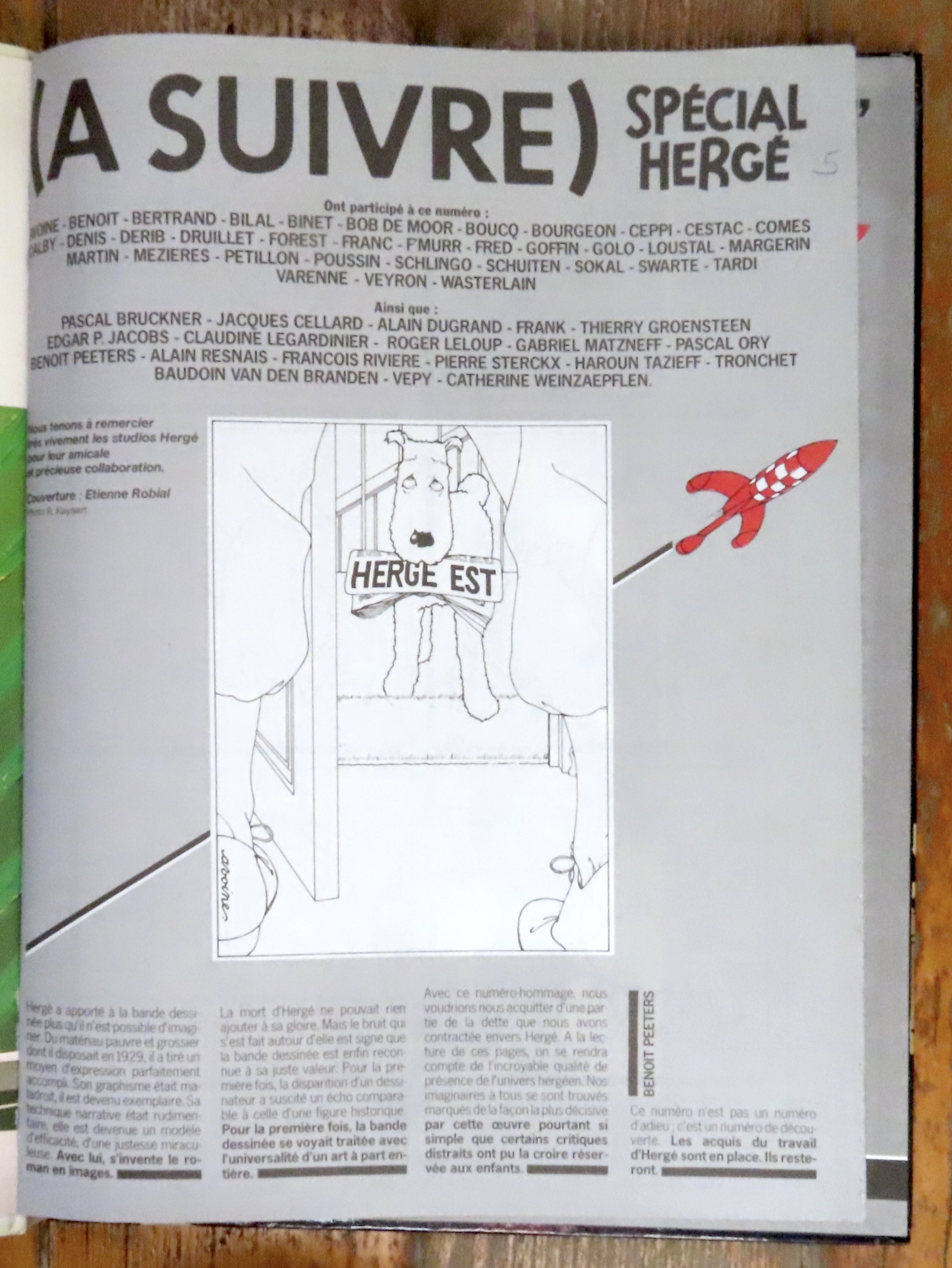 (A suivre) hors-série. Spécial Hergé. Vive Tintin ! by [Hergé] Avoine ...