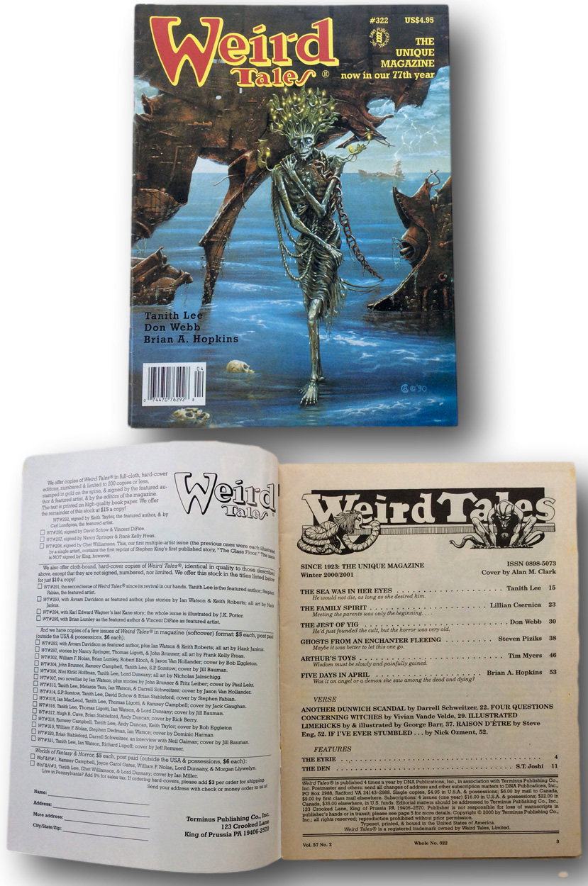 WEIRD TALES "the unique magazine since 1923 "Winter 2000/2001 by Tanith ...