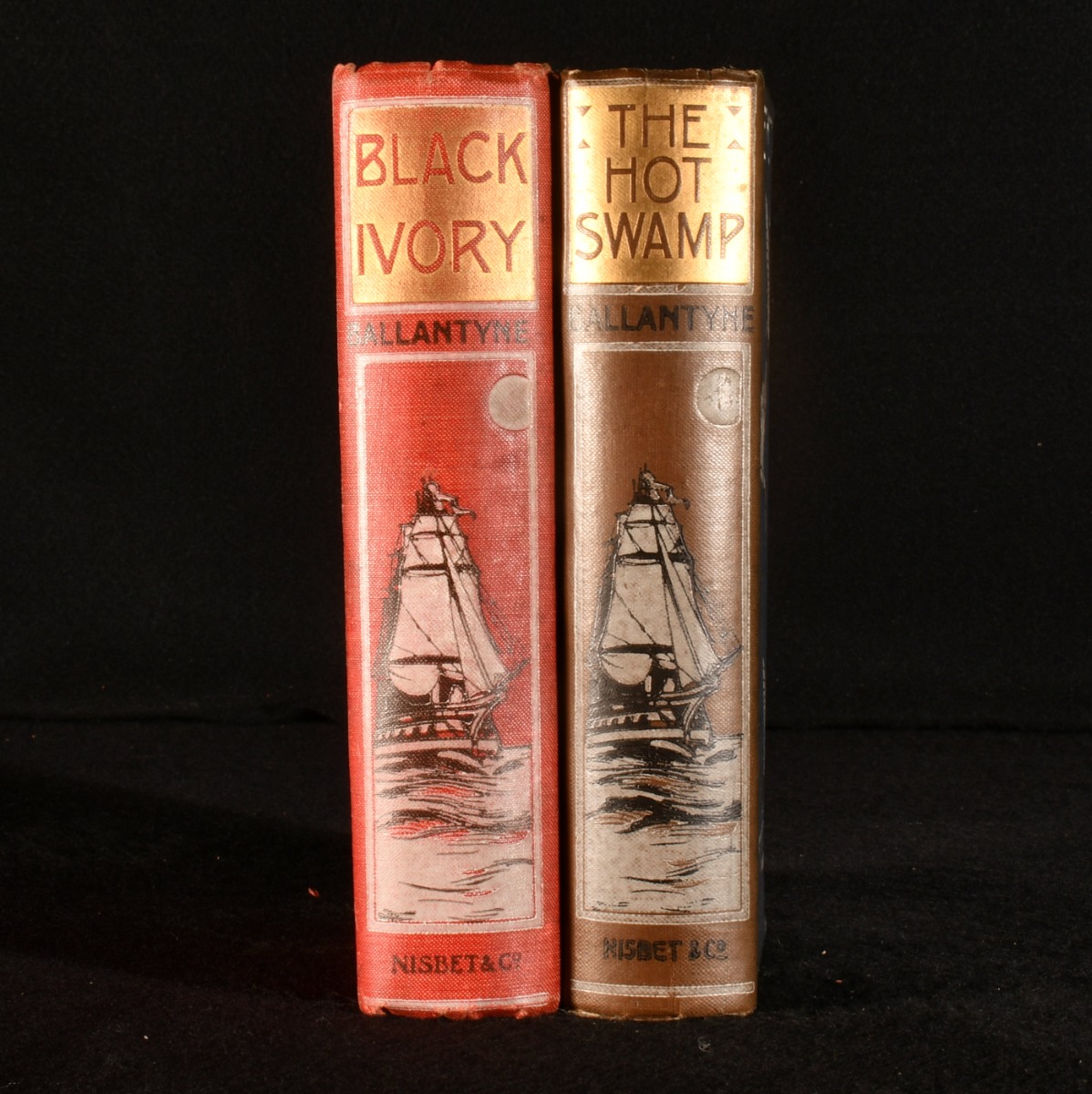 1873-1892 2 Vols Black Ivory and The Hot Swamp by R. M. Ballantyne ...