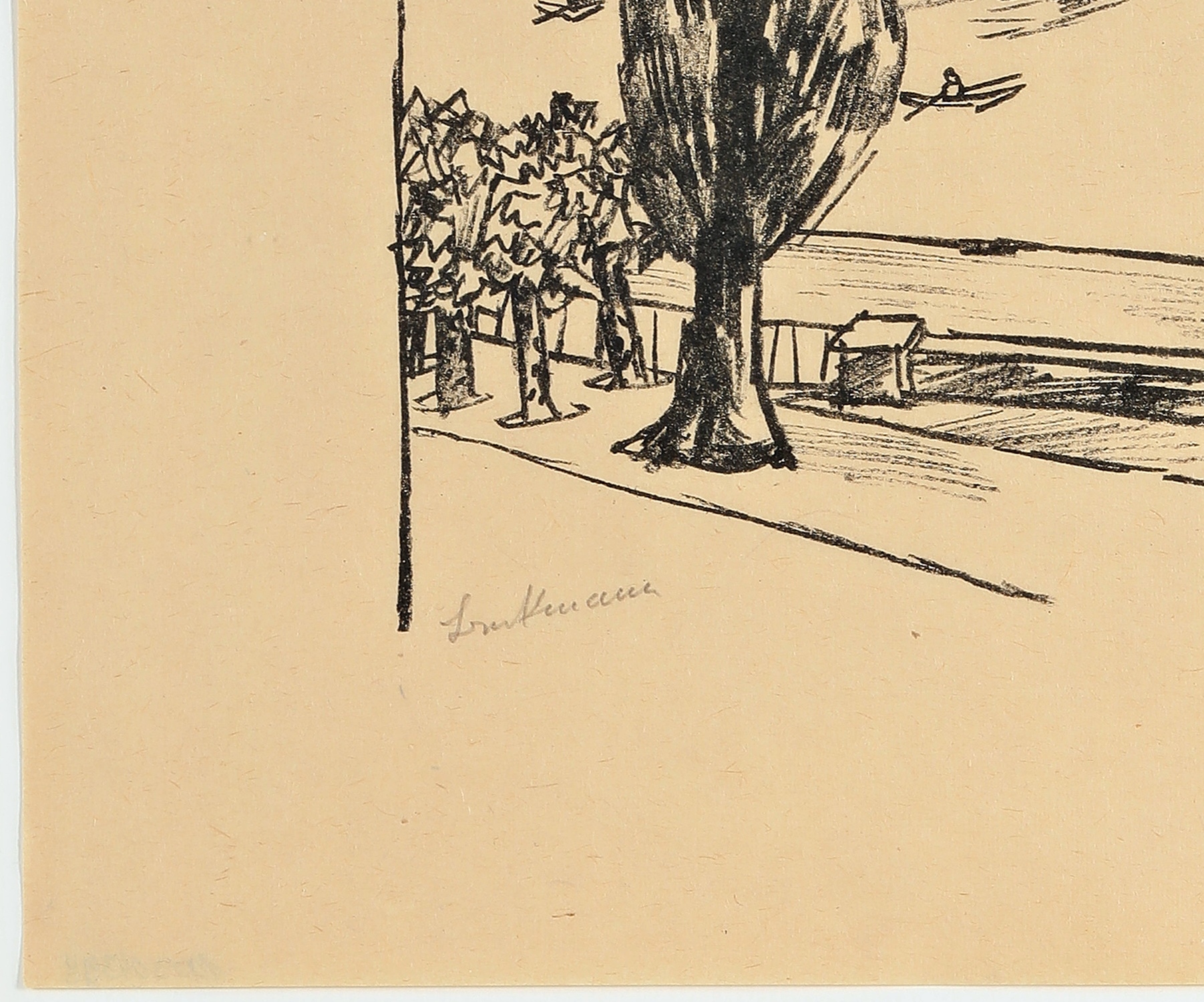 Flusslandschaft von Max Beckmann: (1923) Signatur des Verfassers Kunst ...