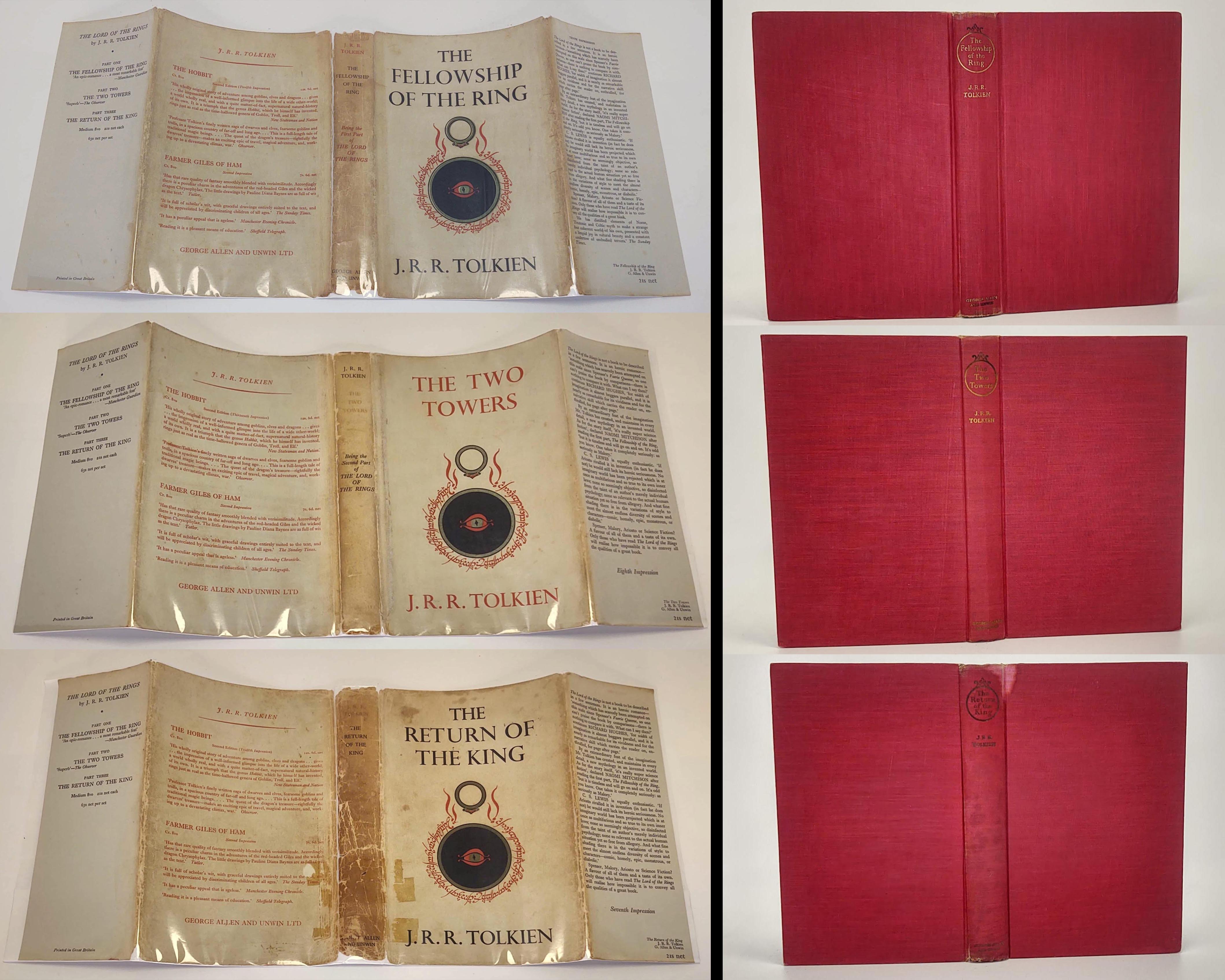 The Lord of the Rings [First Edition Three Volume Set, all 1961, in ...