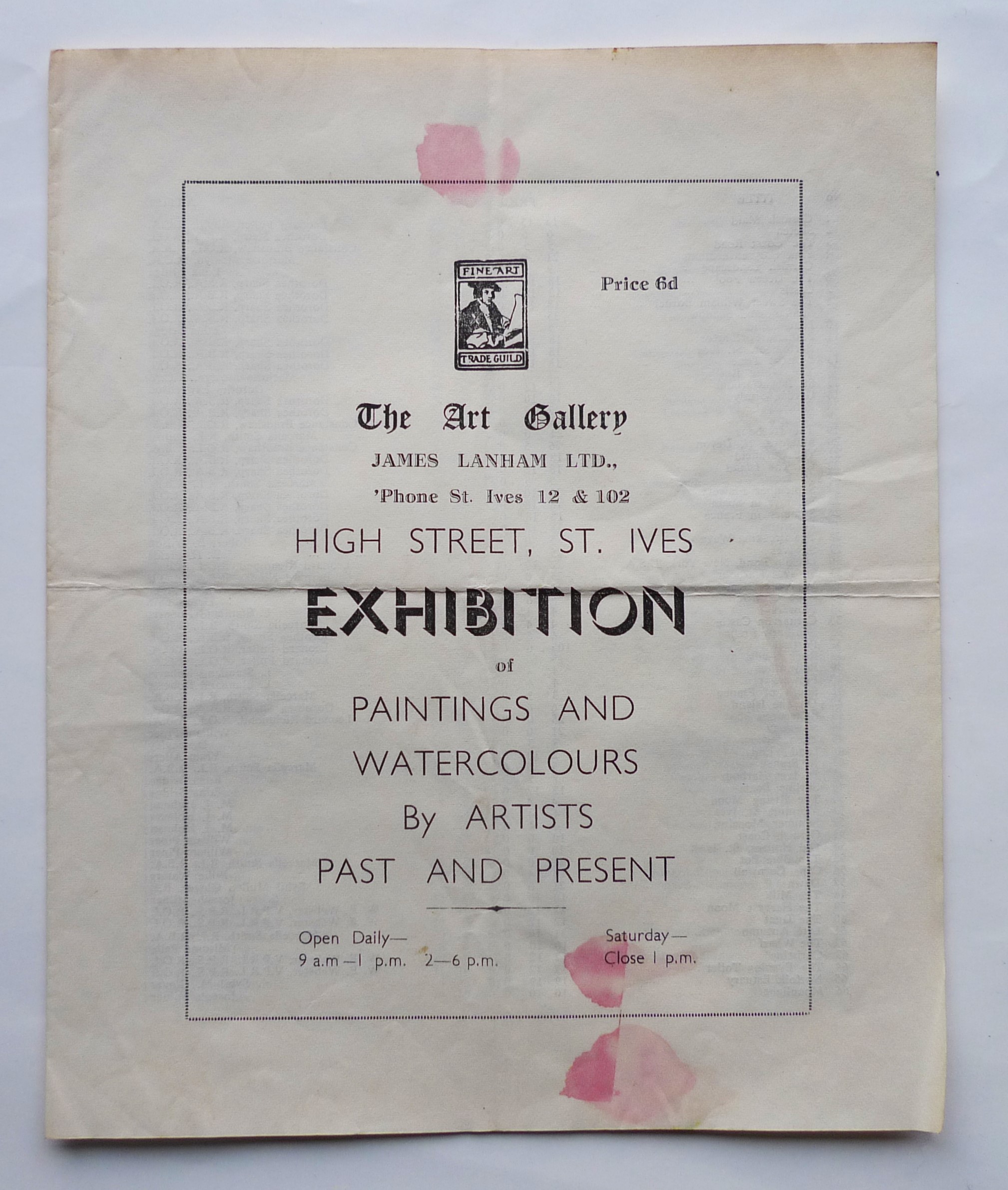 Exhibition of Paintings and Watercolours by Artists Past and Present ...