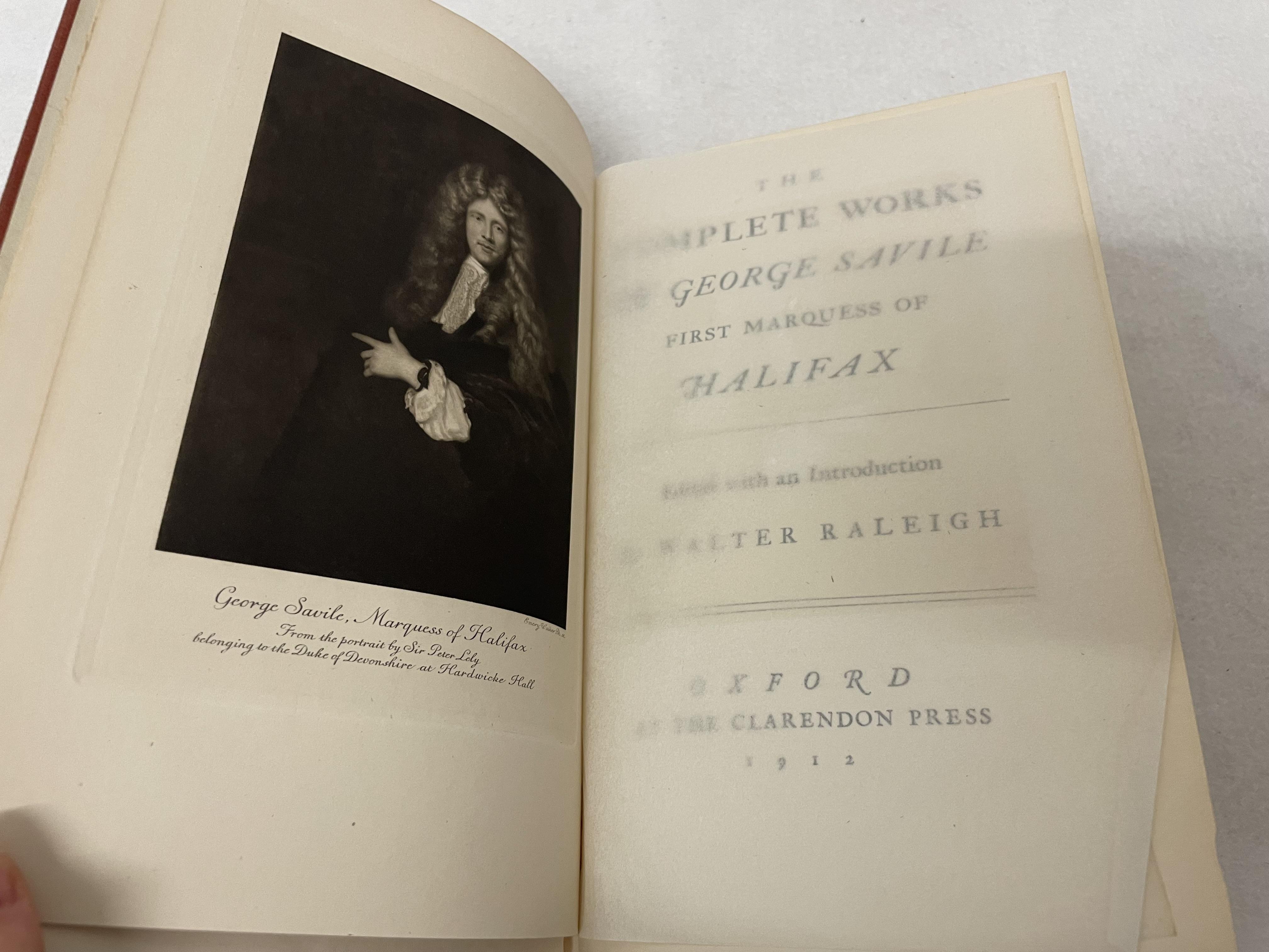 The Complete Works of George Savile, First Marquess of Halifax. Edited ...