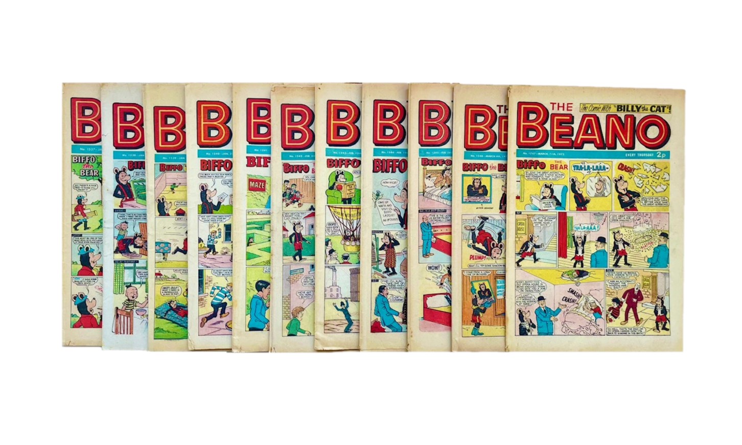 The Beano Comic 1972 Complete Year Issues 1537 - 1589: Very Good+ Soft ...