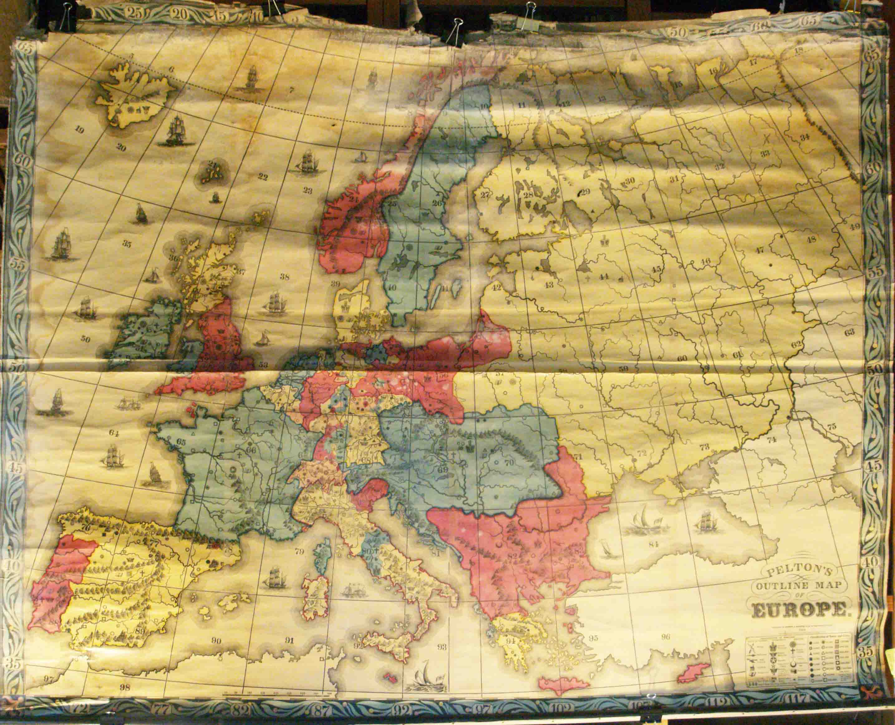 Pelton's Outline Map of Europe by Pelton, C.: (1864) | High Ridge Books ...
