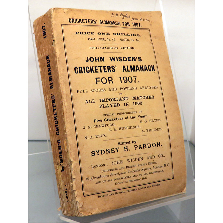 John Wisden's Cricketers' Almanack For 1907 by Edited by Sydney H ...