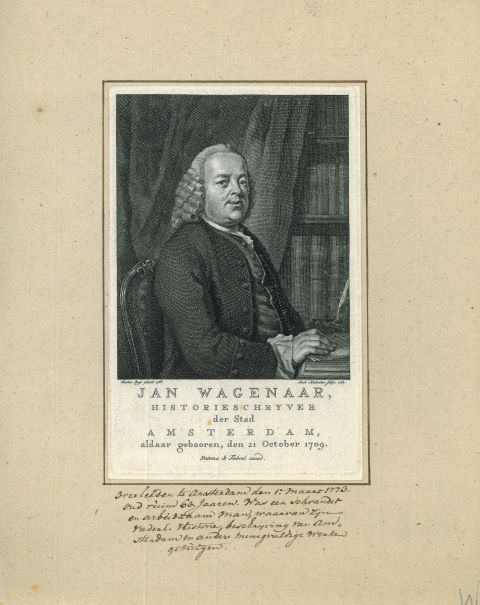 Portrait of Jan Wagenaar by Jacob Houbraken (1698-1780): Good No ...