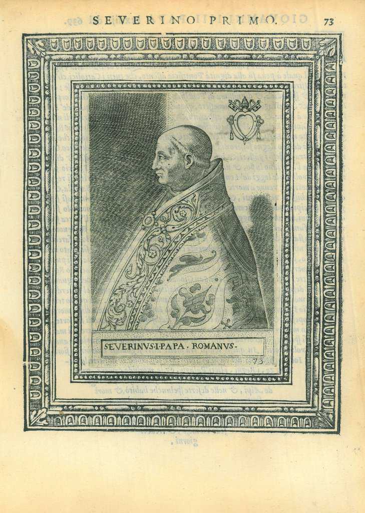 Portrait of Pope Severinus by Giovanni Battista de'Cavalieri (1526-1597 ...