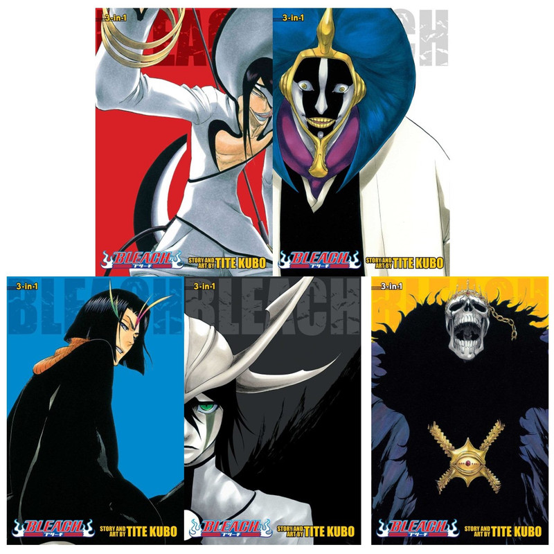 BLEACH English MANGA Series by Tite Kubo Books 31-45 in 5 OMNIBUS EDITIONS 10-15 Series ...