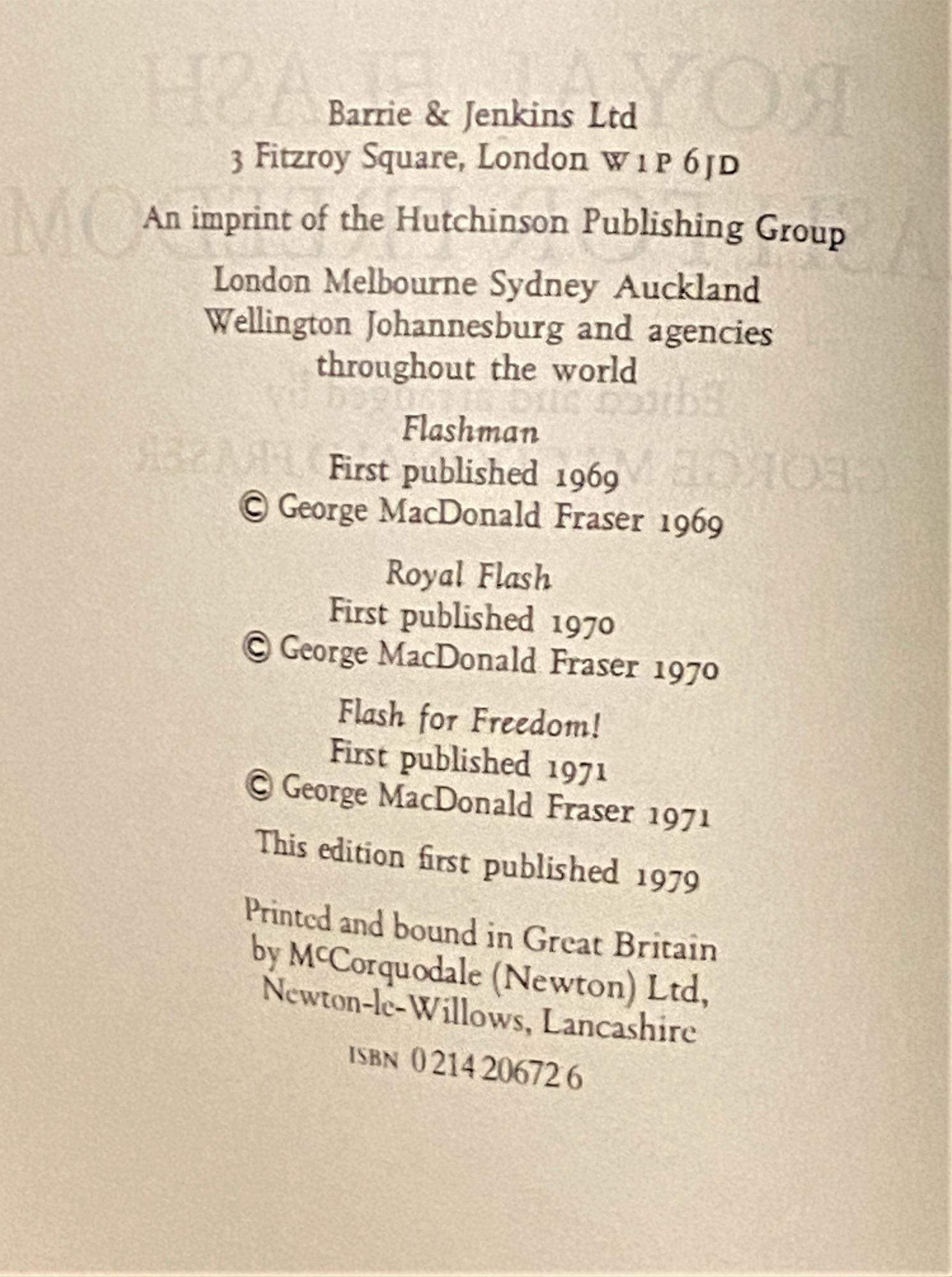 Flashman's First Omnibus, Flashman, Royal Flash, Flash for Freedom by ...