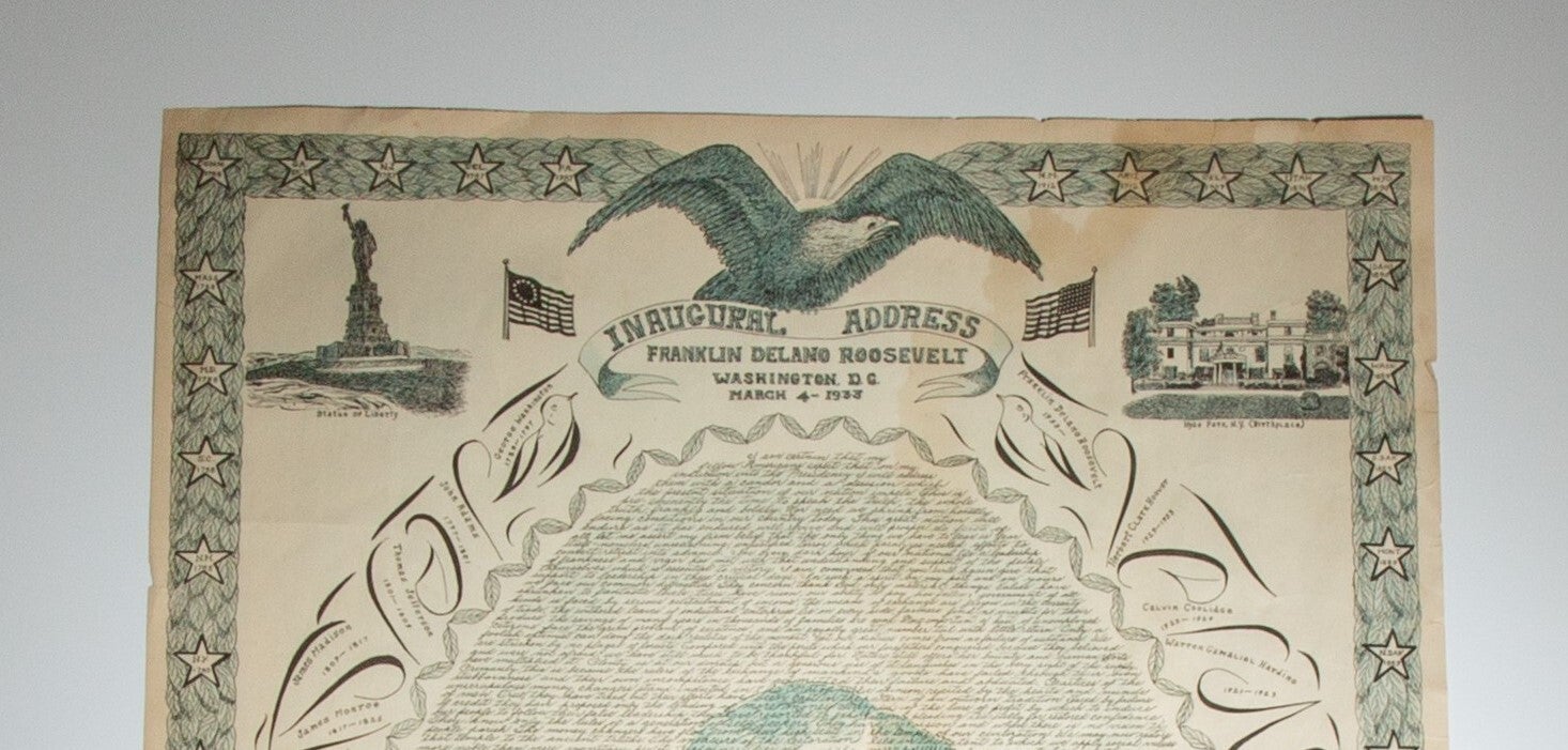 Inaugural Address Franklin Delano Roosevelt; Washington, D.C. March 4 ...