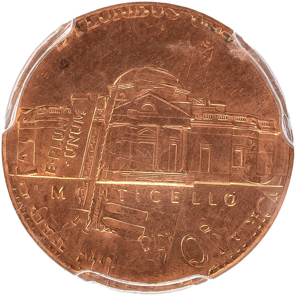 Jefferson Nickel Mis struck on a Penny Blank by US Coinage: (2000 ...