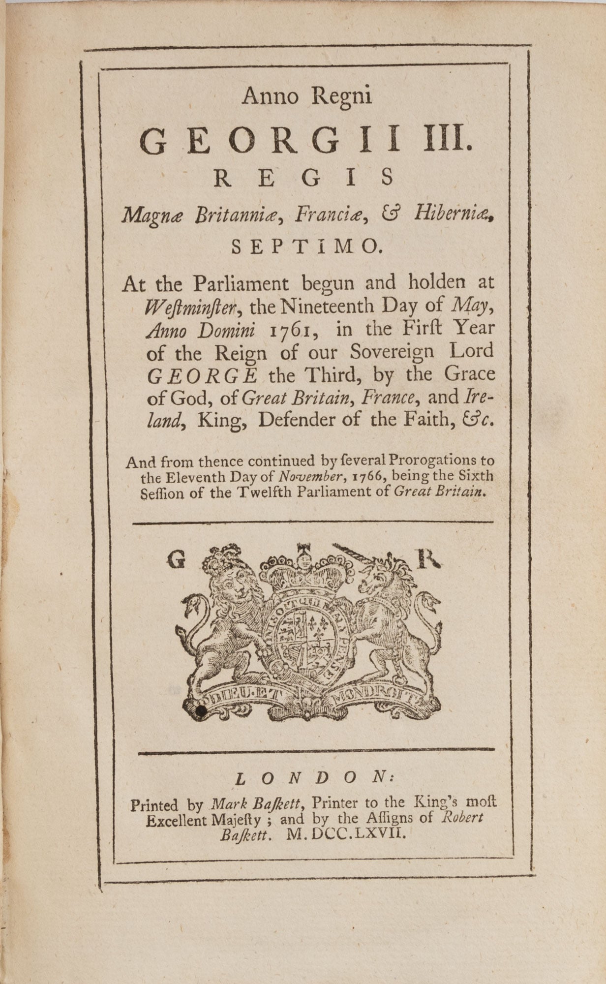 Anno Regni Georgii III Regis Magnae Britanniae, Franciae, & Hiberniae ...