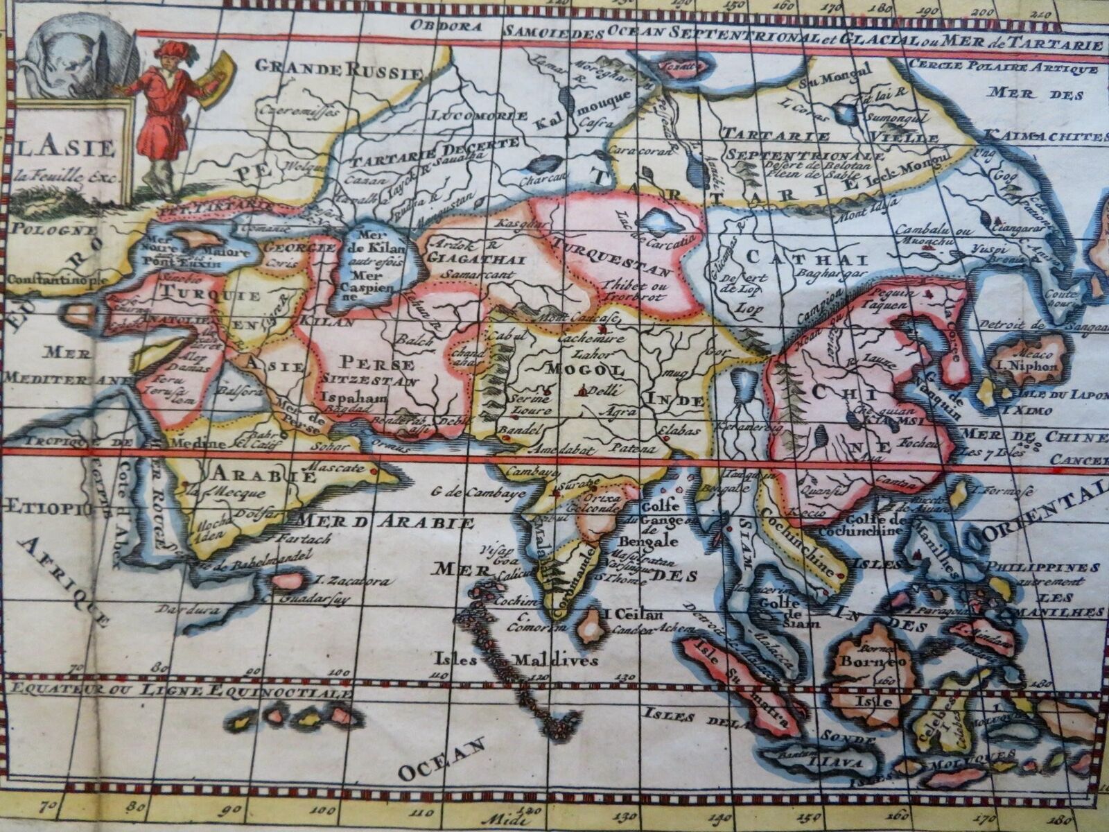 Asia Continent Ottoman Empire Mughal India Qing China Japan 1708 la ...