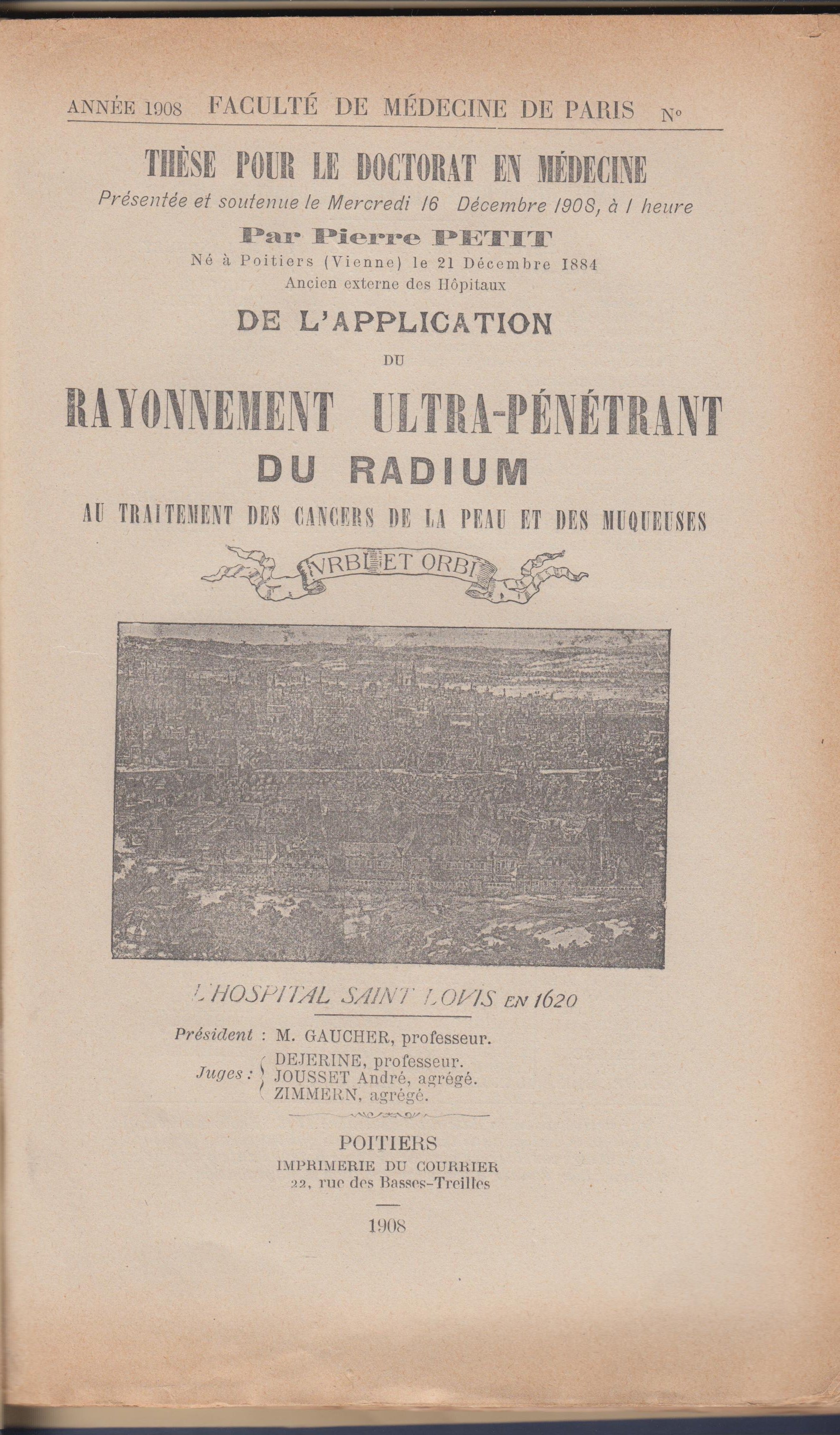 De l'application du rayonnement ultra-pénétrant du radium au traitement ...