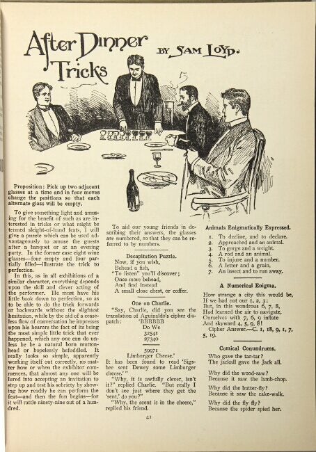 Sam Loyd's cyclopedia of 5000 puzzles tricks and conundrums with ...