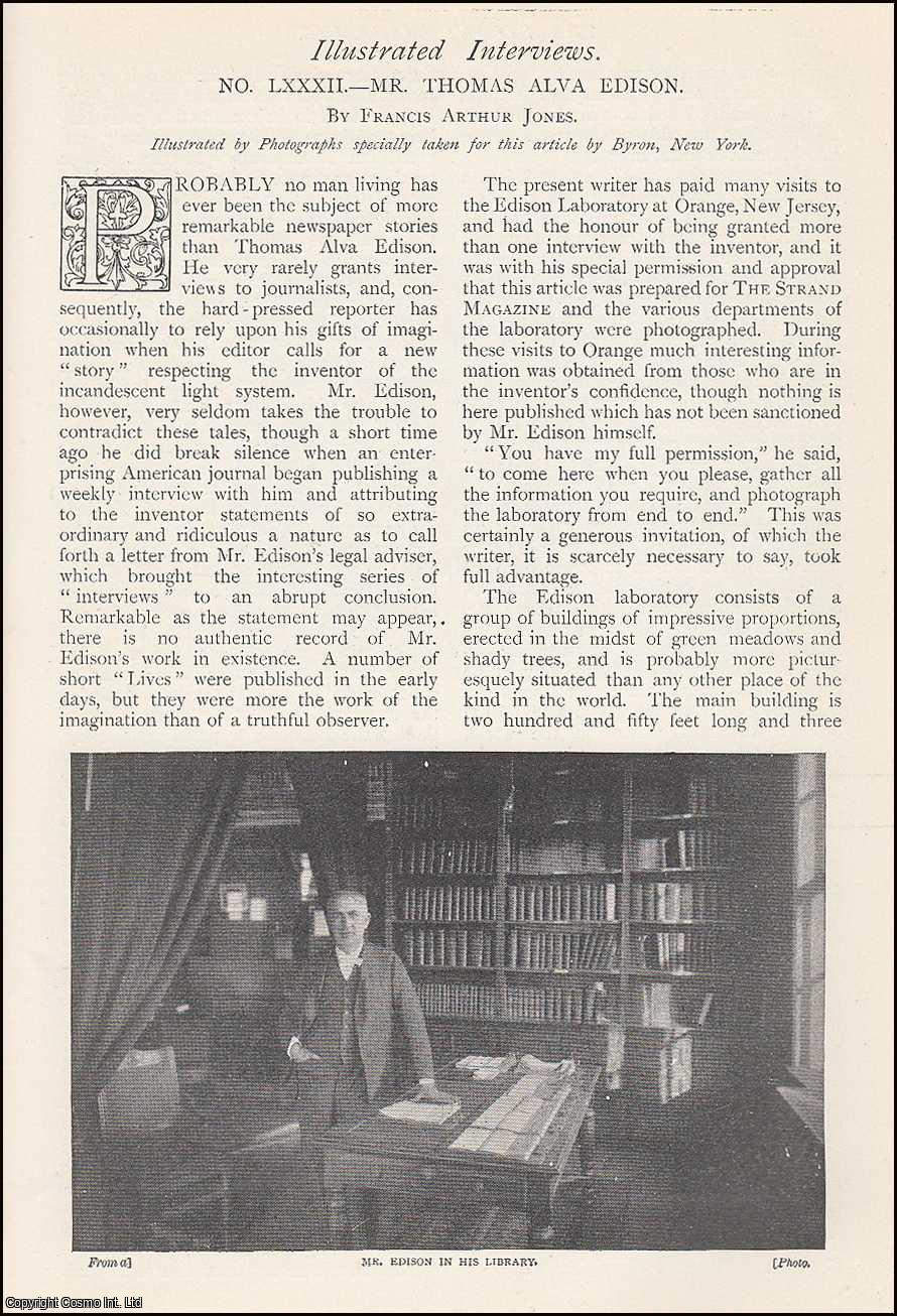Mr. Thomas Alva Edison, American Inventor : illustrated interviews. The ...