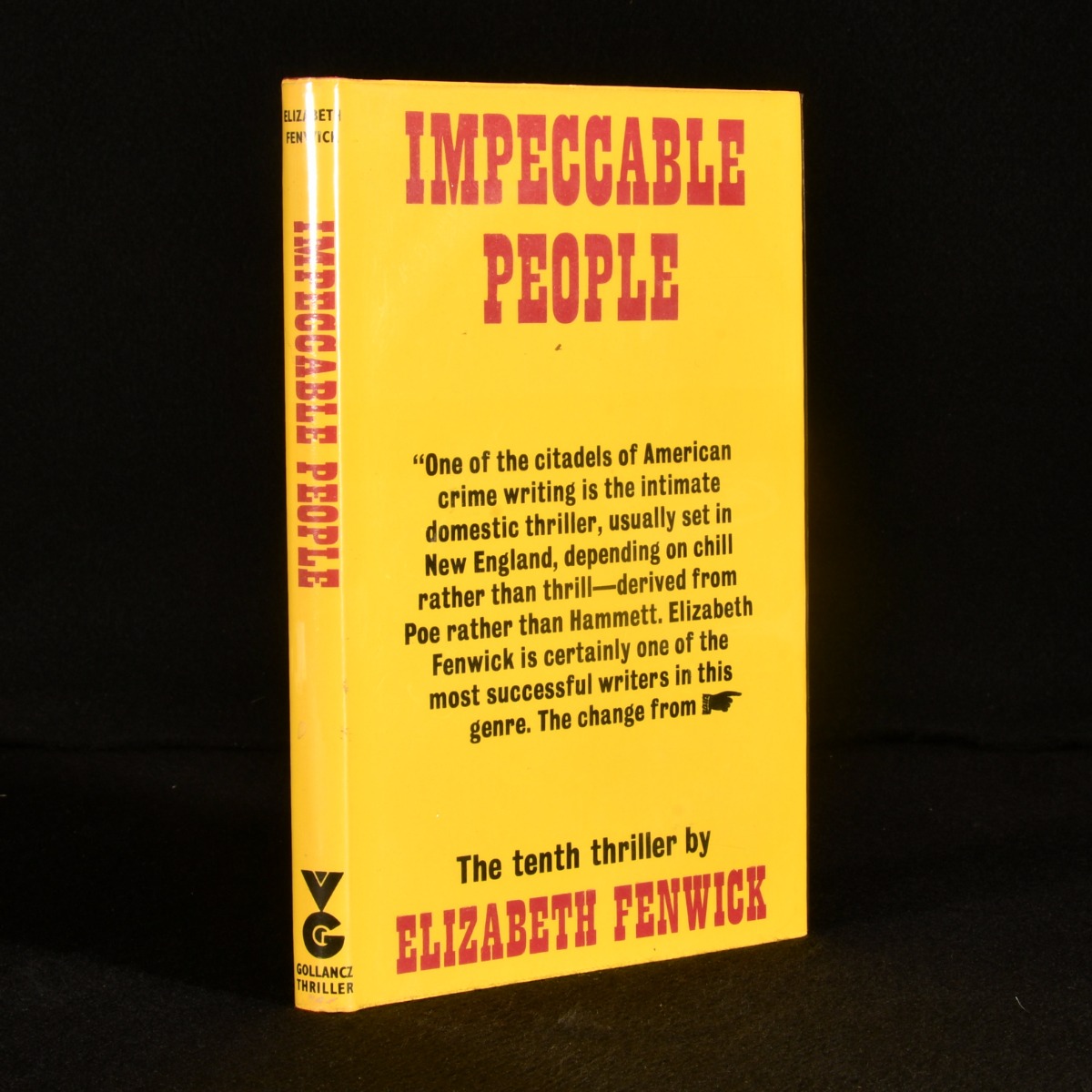 Impeccable People by Elizabeth Fenwick: Fine Cloth (1971) First edition ...