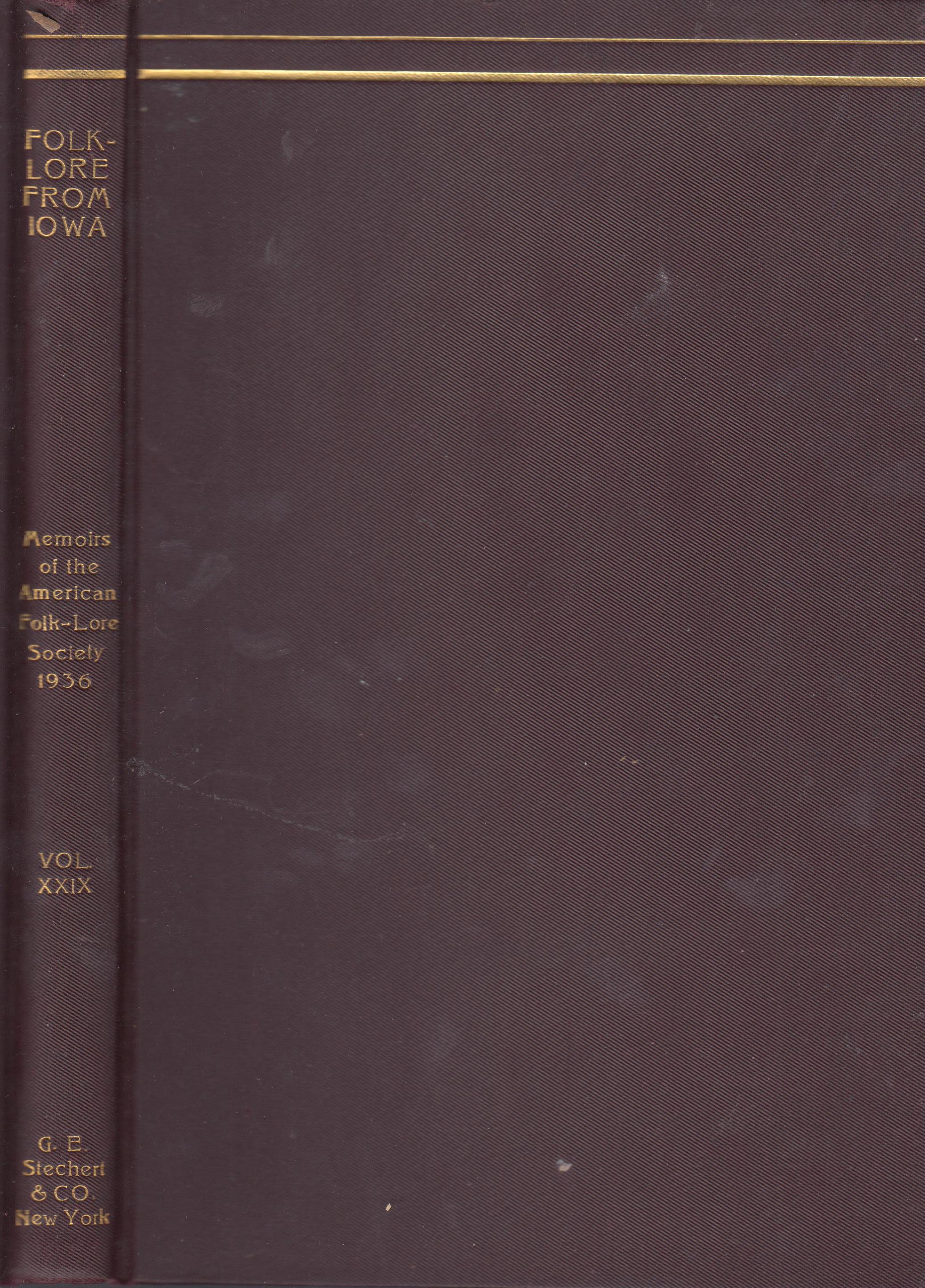 Folklore From Iowa by Earl J. Stout (Editor): Comme neuf Couverture ...
