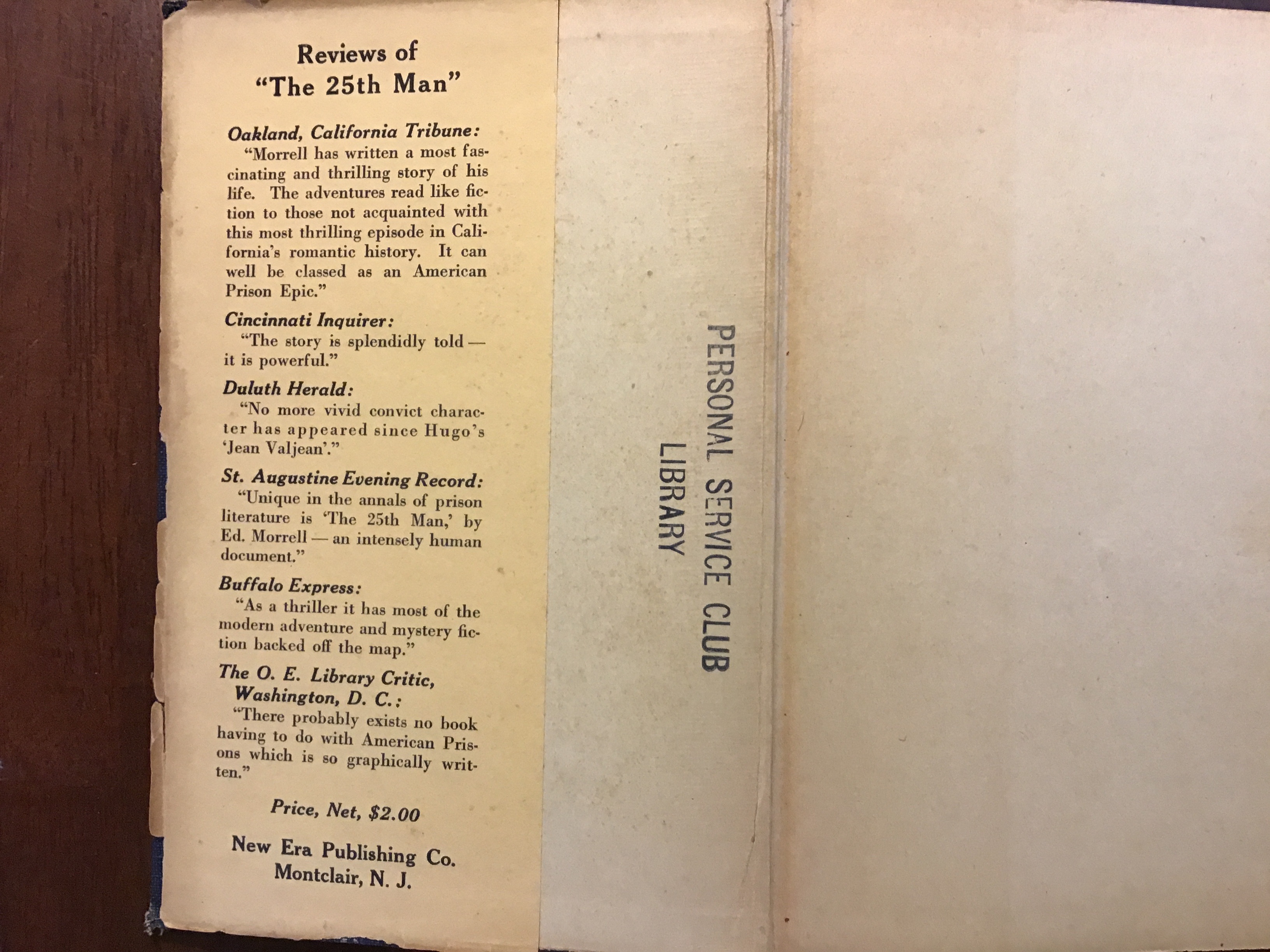The Twenty-Fifth Man / The Strange Story Of Ed. Morrell, The Hero / Of ...