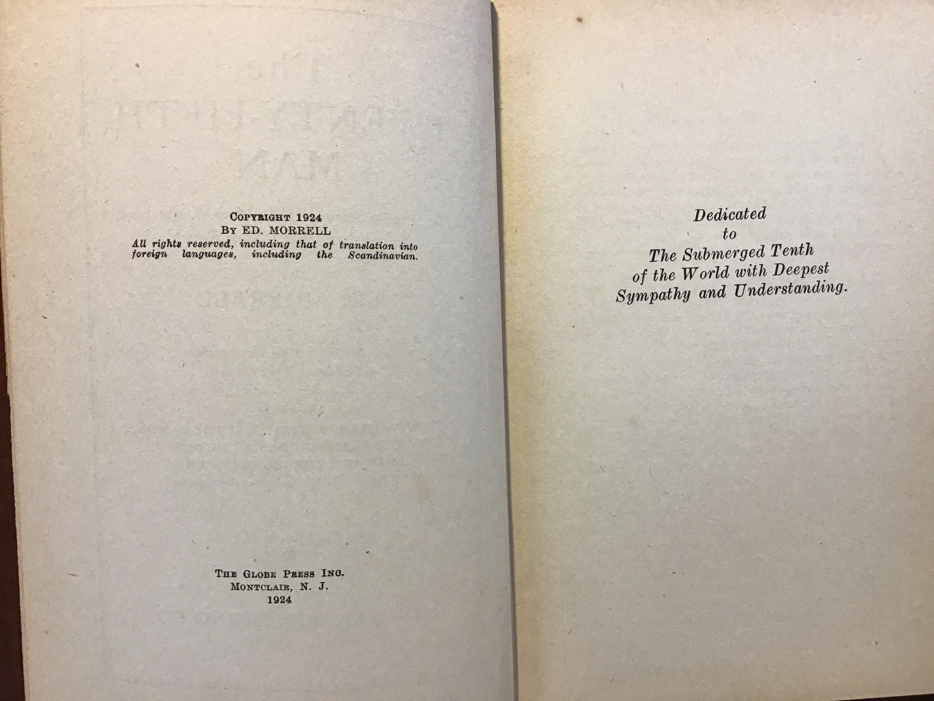 The Twenty-Fifth Man / The Strange Story Of Ed. Morrell, The Hero / Of ...