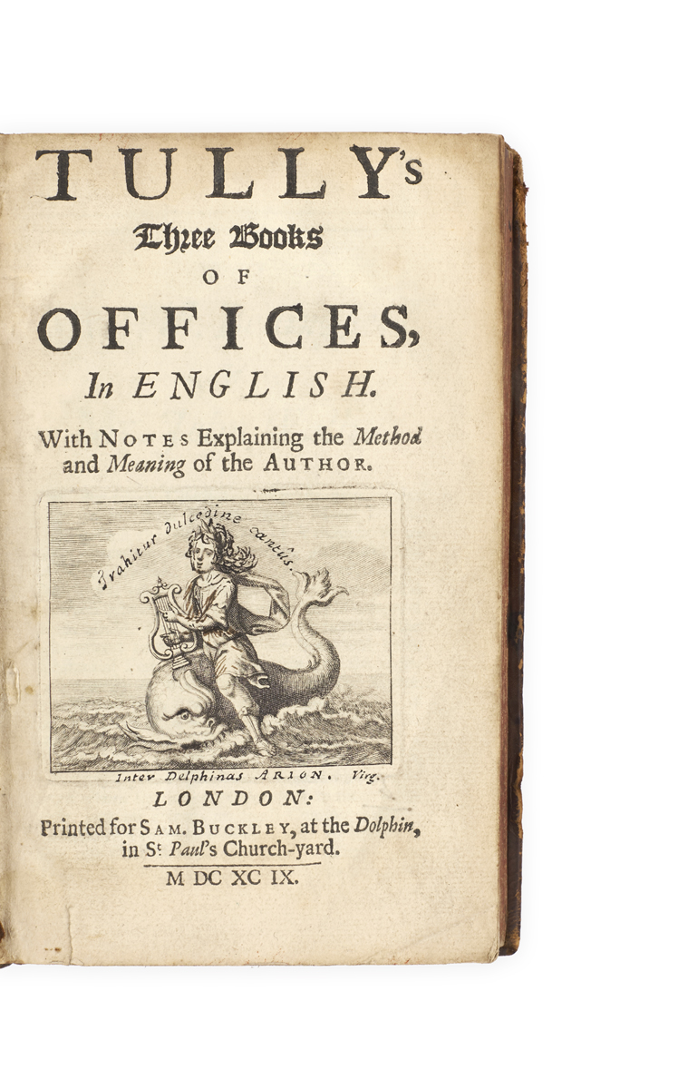 Tully's three Books of Offices, in English. With Notes explaining the ...