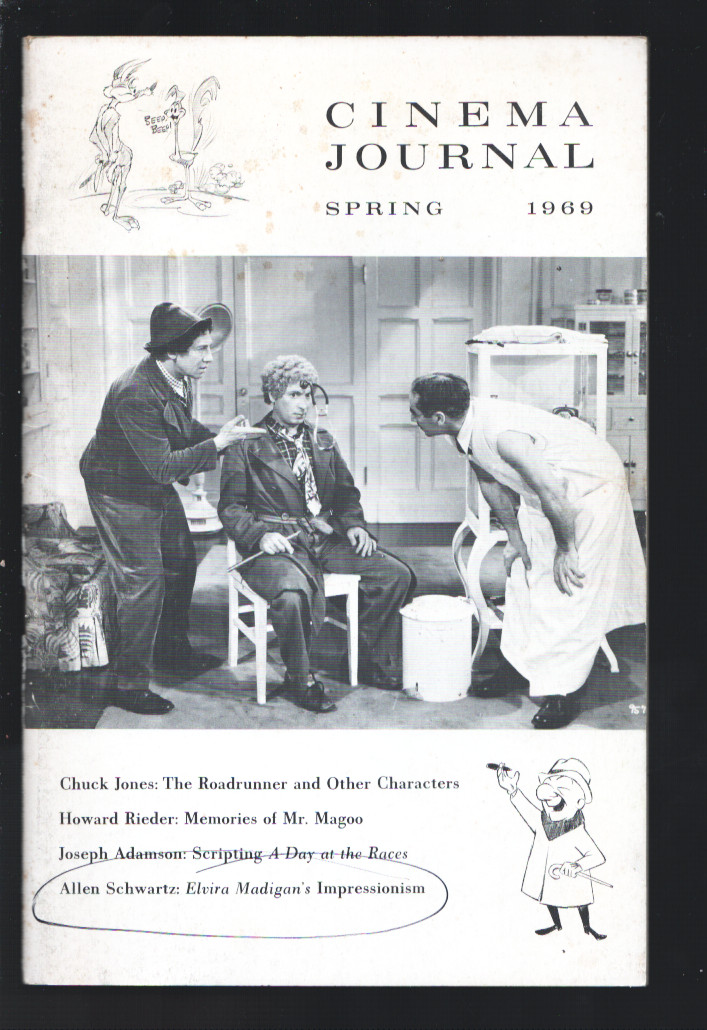 Cinema Journal Vol. 8 Spring 1969-Marx Bros. cover-'A Day At The Races ...