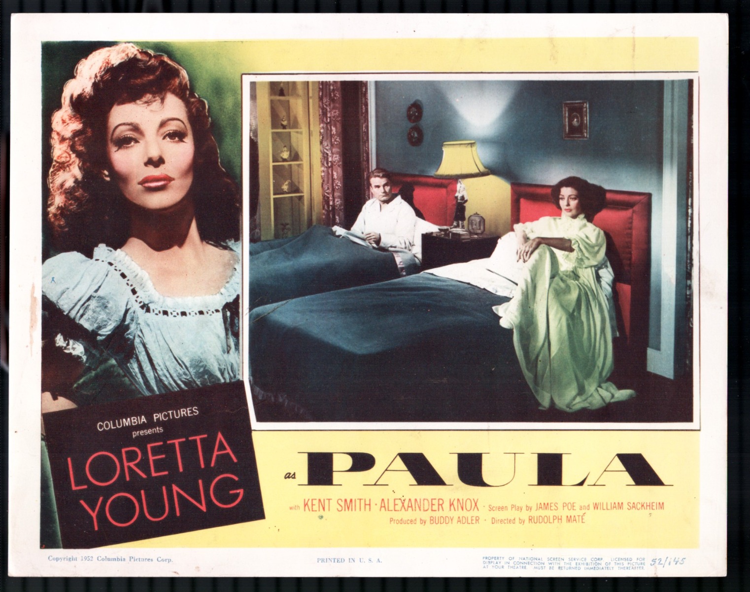 Paula 11'x14' Lobby Card Loretta Young Kent Smith: (1952) Photograph | DTA Collectibles