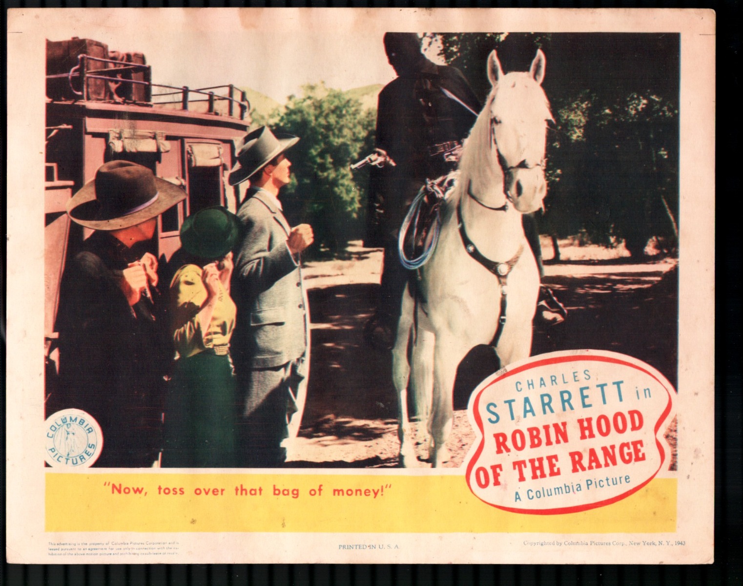 Robin Hood of the Range 11'x14' Lobby Card Charles Starrett Kay Harris ...