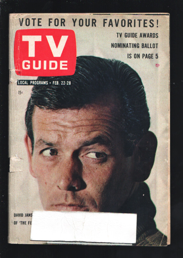 TV Guide 2/22/1964-Great articles, vintage ads-David Janssen-The ...