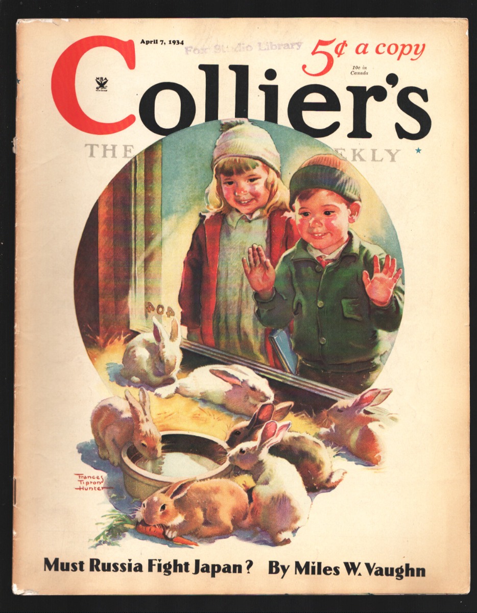 Collier's 4/7/1934-Frances Tipton Hunter cover art-Pulp fiction-vintage ...