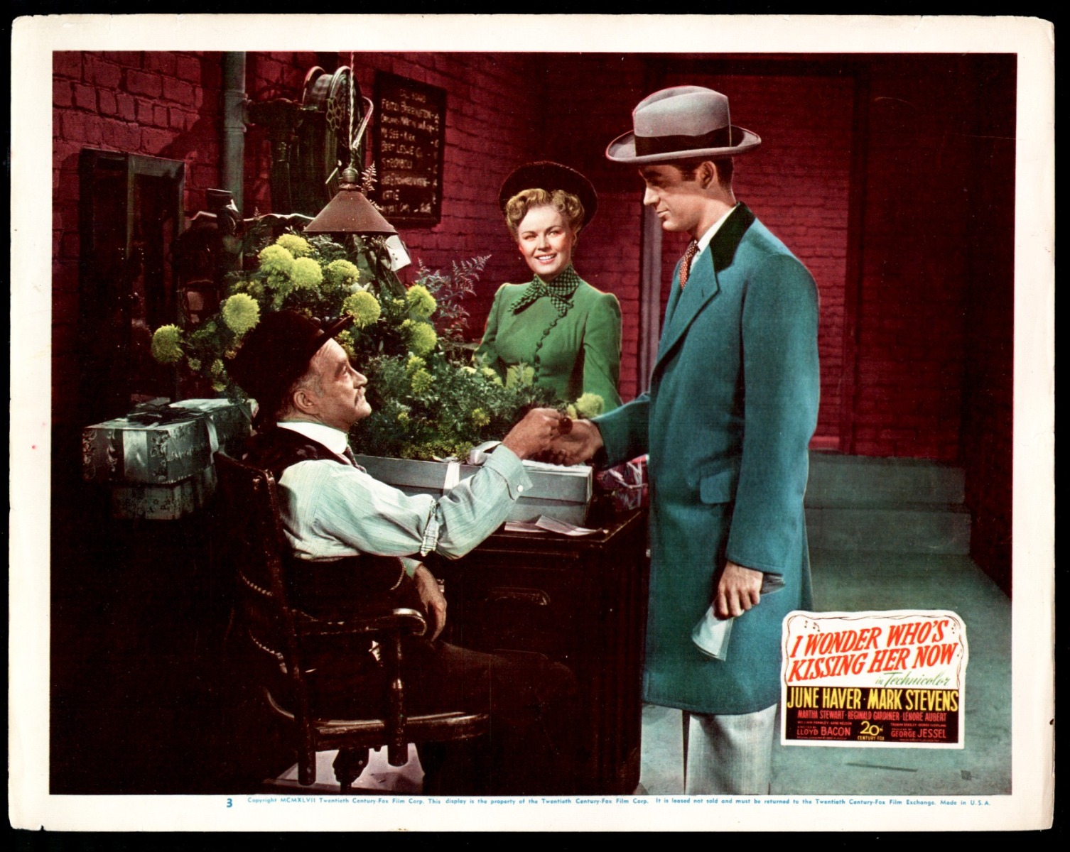 I Wonder Who's Kissing Her Now 11'x14' Lobby Card #3 June Haver Mark ...