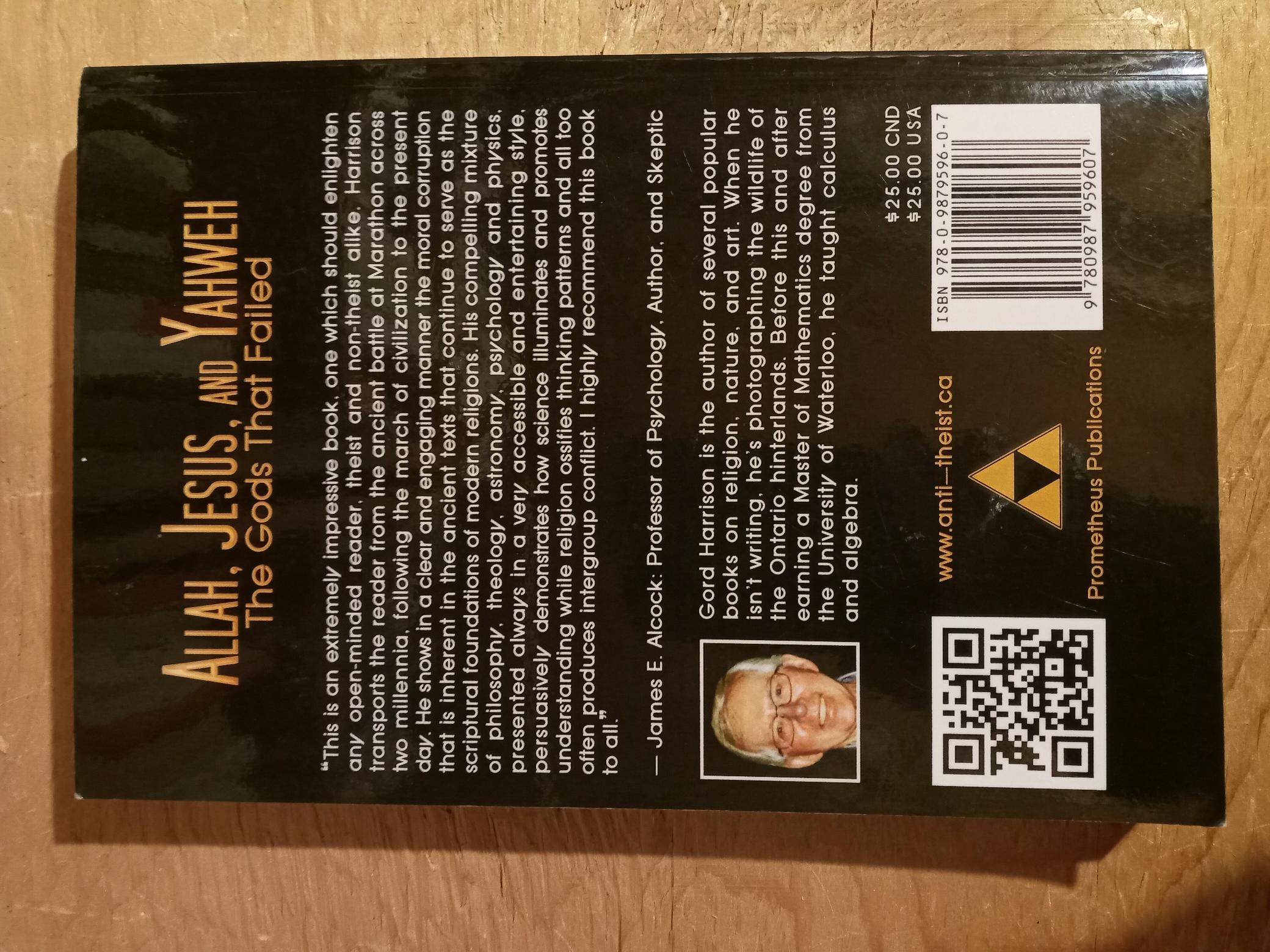 Allah, Jesus, and Yahweh: The Gods That Failed par Harrison, Gordon ...
